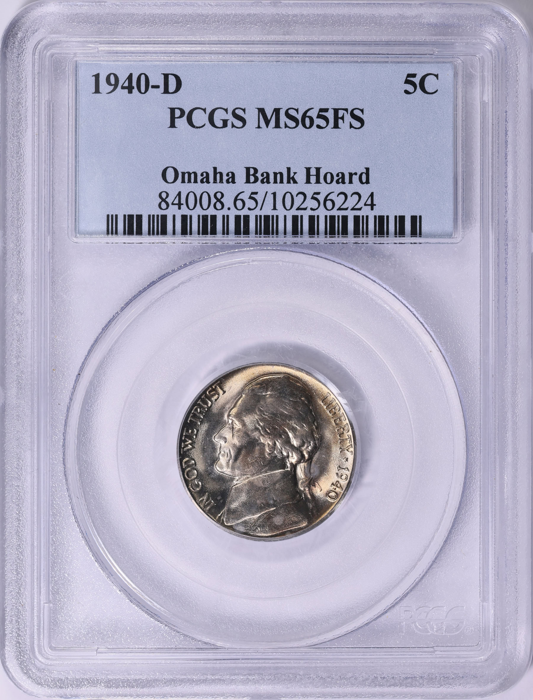 1940-D Jefferson Nickel PCGS MS-65 FS (Omaha Bank Hoard) (Item 1781003 ...