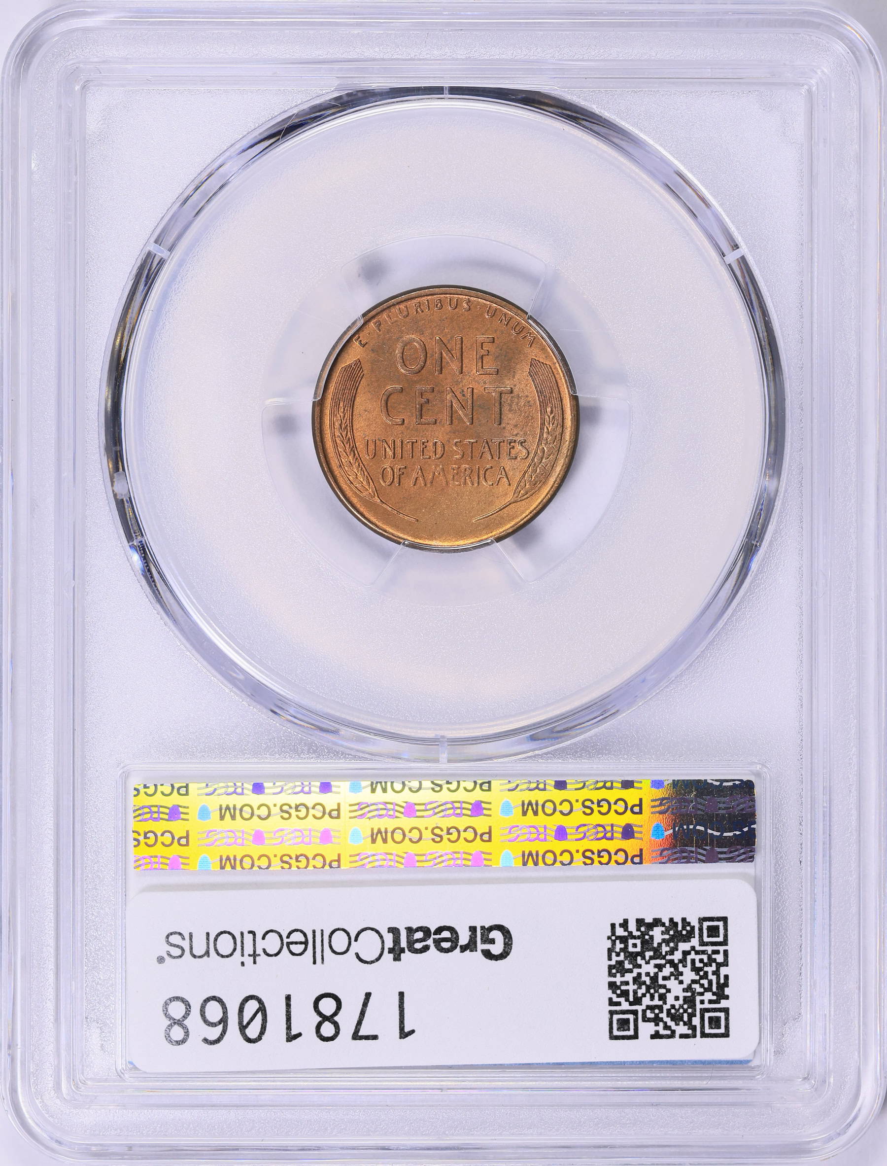 1911-S Lincoln Cent PCGS MS-65 RD (CAC Green) (Item 1781068) | GreatCollections Coin Auctions