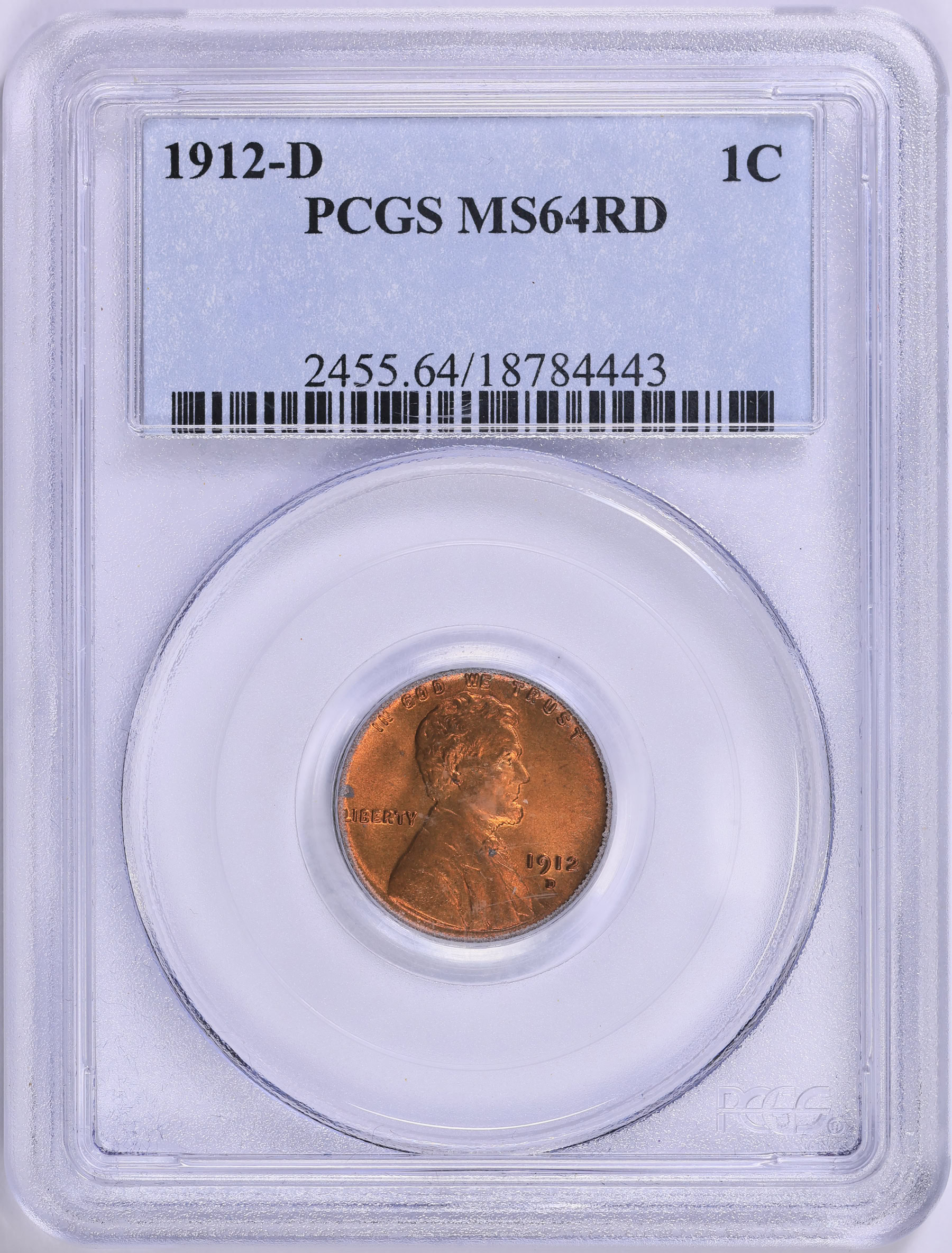 1912-D Lincoln Cent PCGS MS-64 RD (Item 1781070) | GreatCollections Coin Auctions