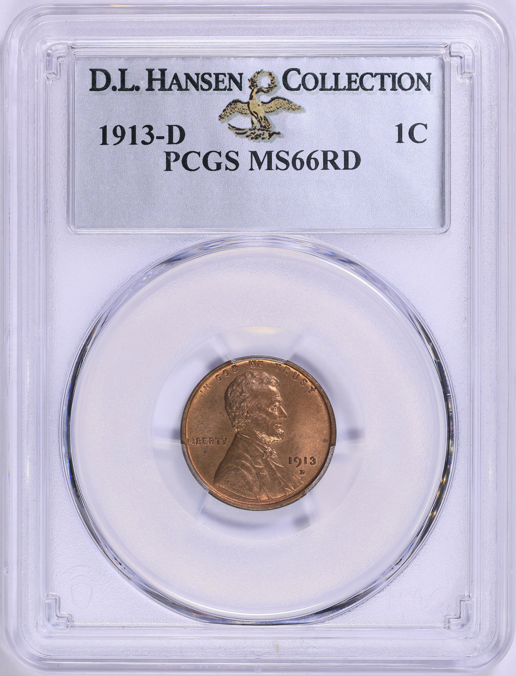 1913-D Lincoln Cent PCGS MS-66 RD (D. L. Hansen Collection) (Item ...