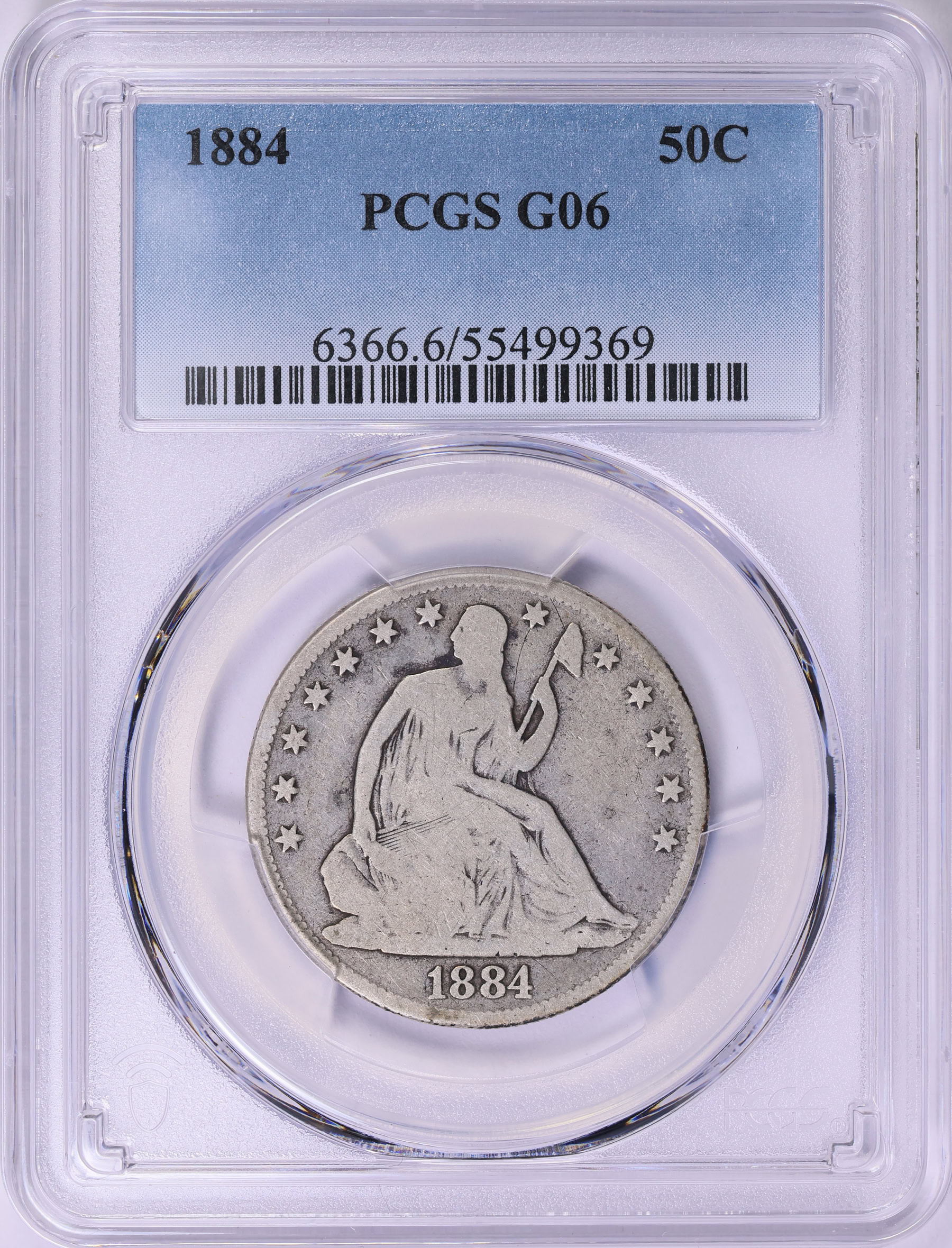 1884 Seated Liberty Half Dollar PCGS G-06 (Item 1781151) | GreatCollections Coin Auctions