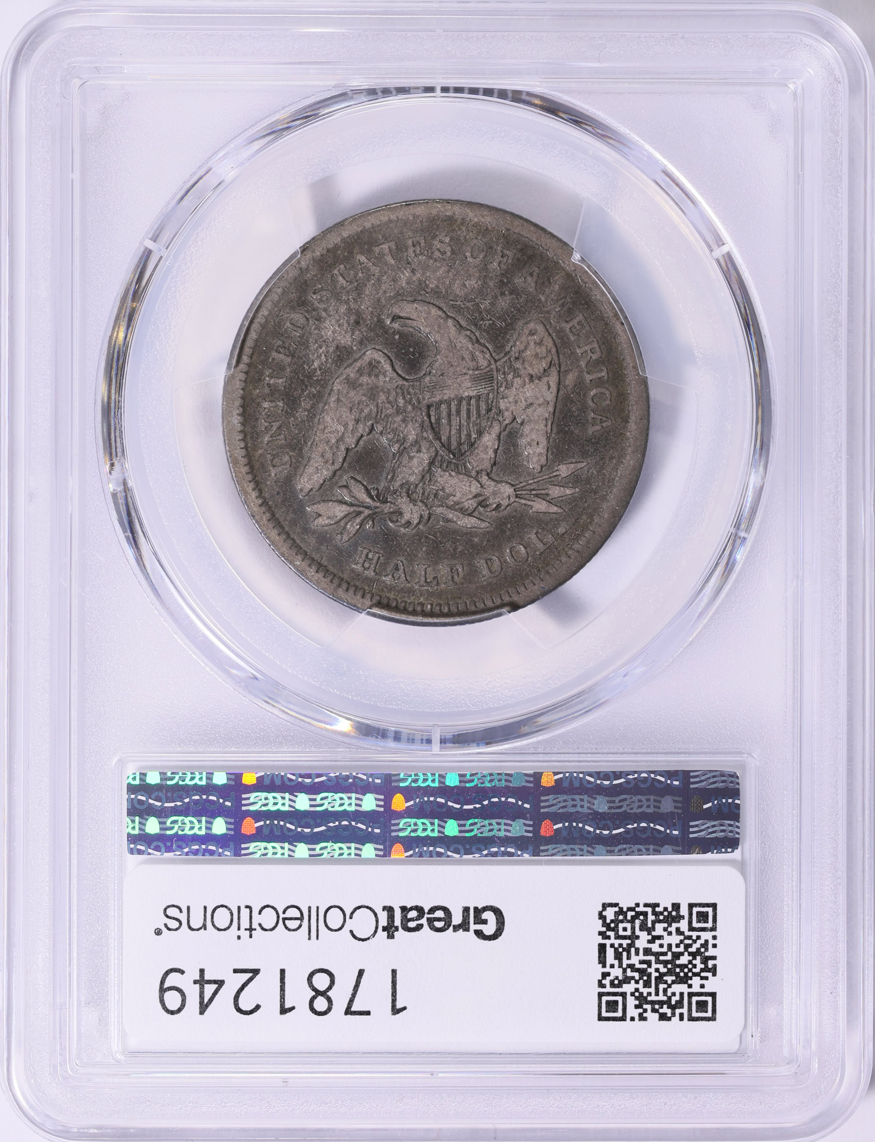 1839 Seated Liberty Half Dollar No Drapery PCGS F-12 (Toned) (Item 1781249) | GreatCollections ...