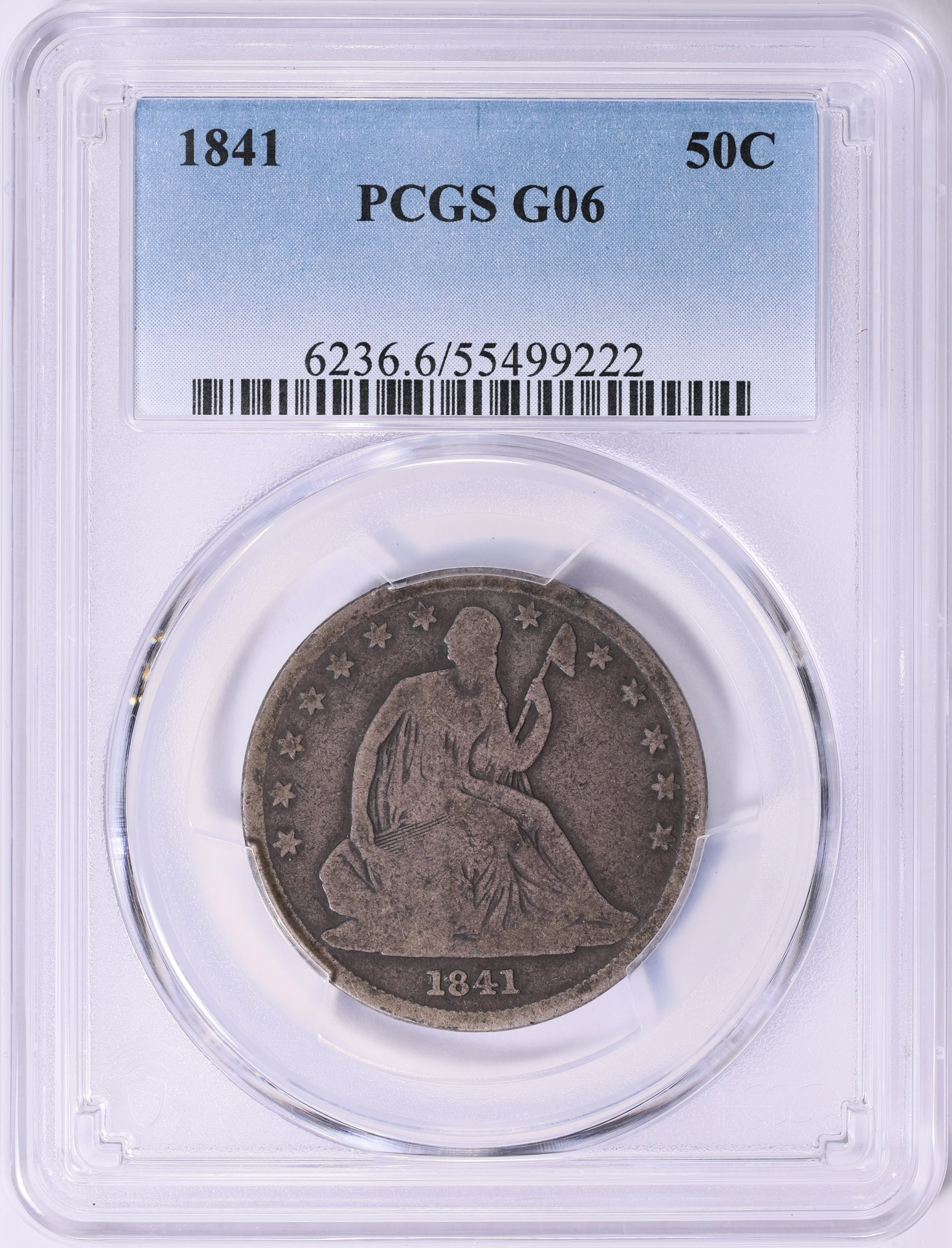1841 Seated Liberty Half Dollar PCGS G-06 (Item 1781253) | GreatCollections Coin Auctions