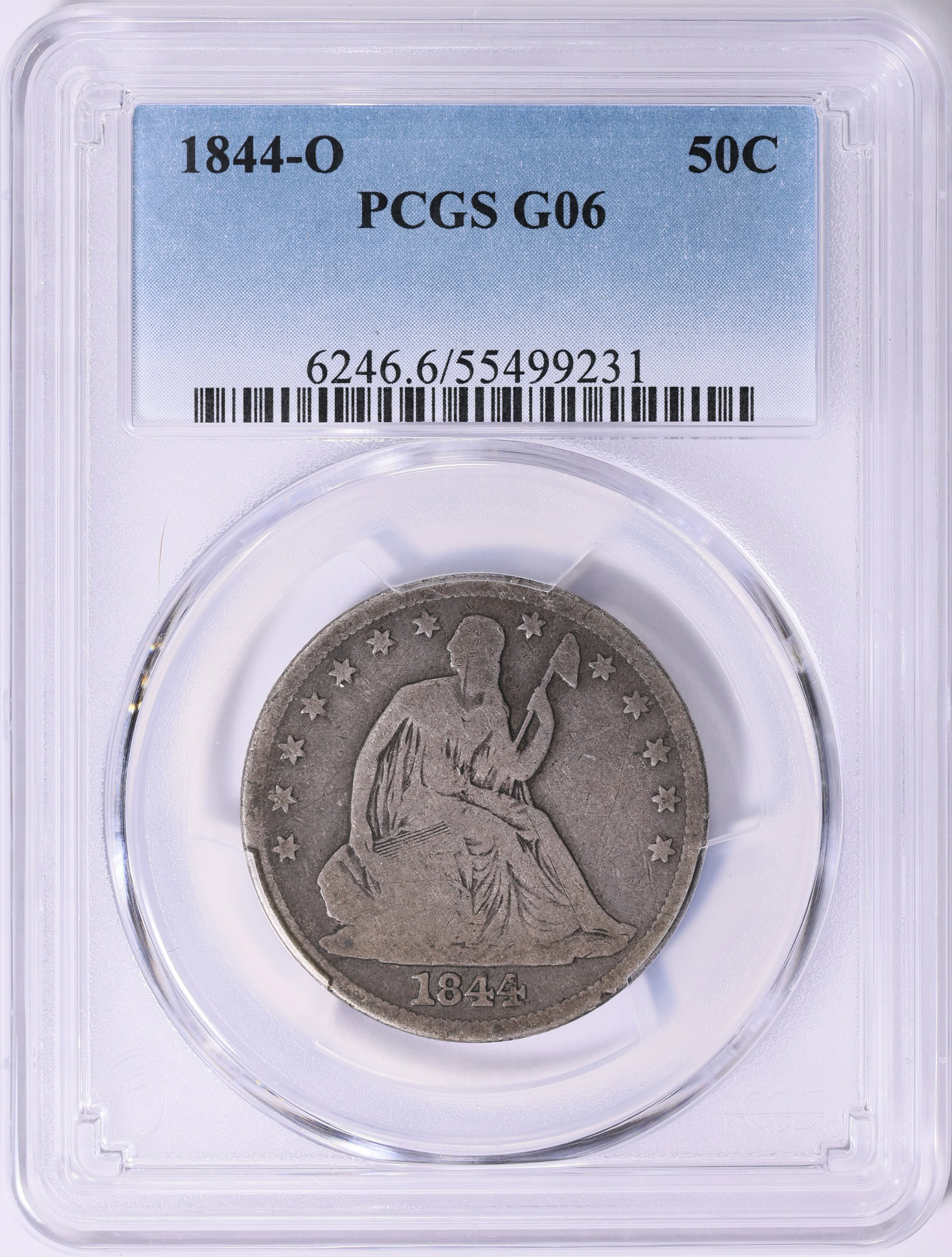 1844-O Seated Liberty Half Dollar PCGS G-06 (Item 1781262) | GreatCollections Coin Auctions