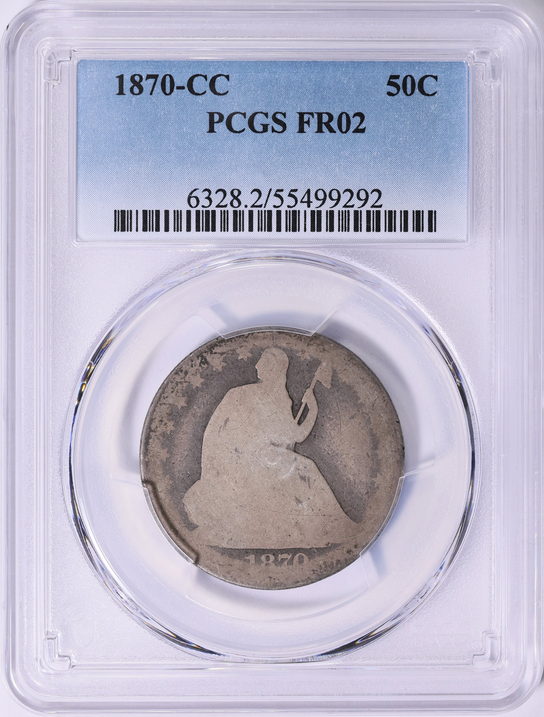 1870-CC Seated Liberty Half Dollar PCGS FR-02 (Item 1781283) | GreatCollections Coin Auctions