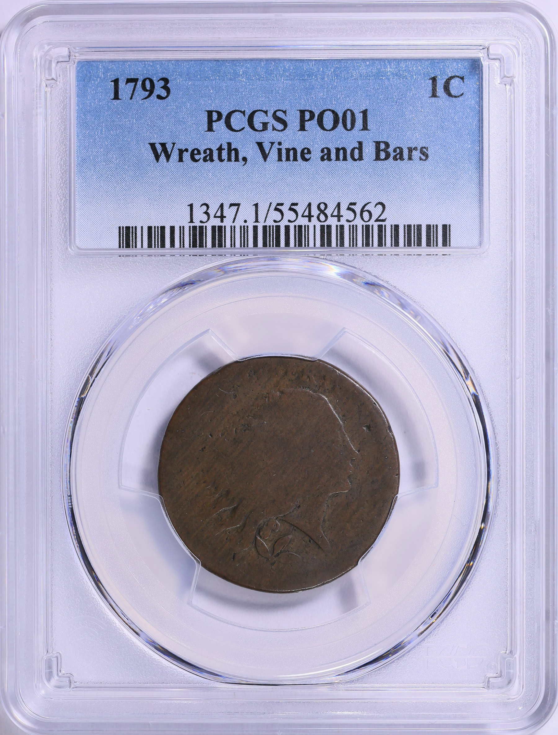 1793 Wreath Cent Vine and Bars PCGS PO-01 BN (Item 1781365 ...