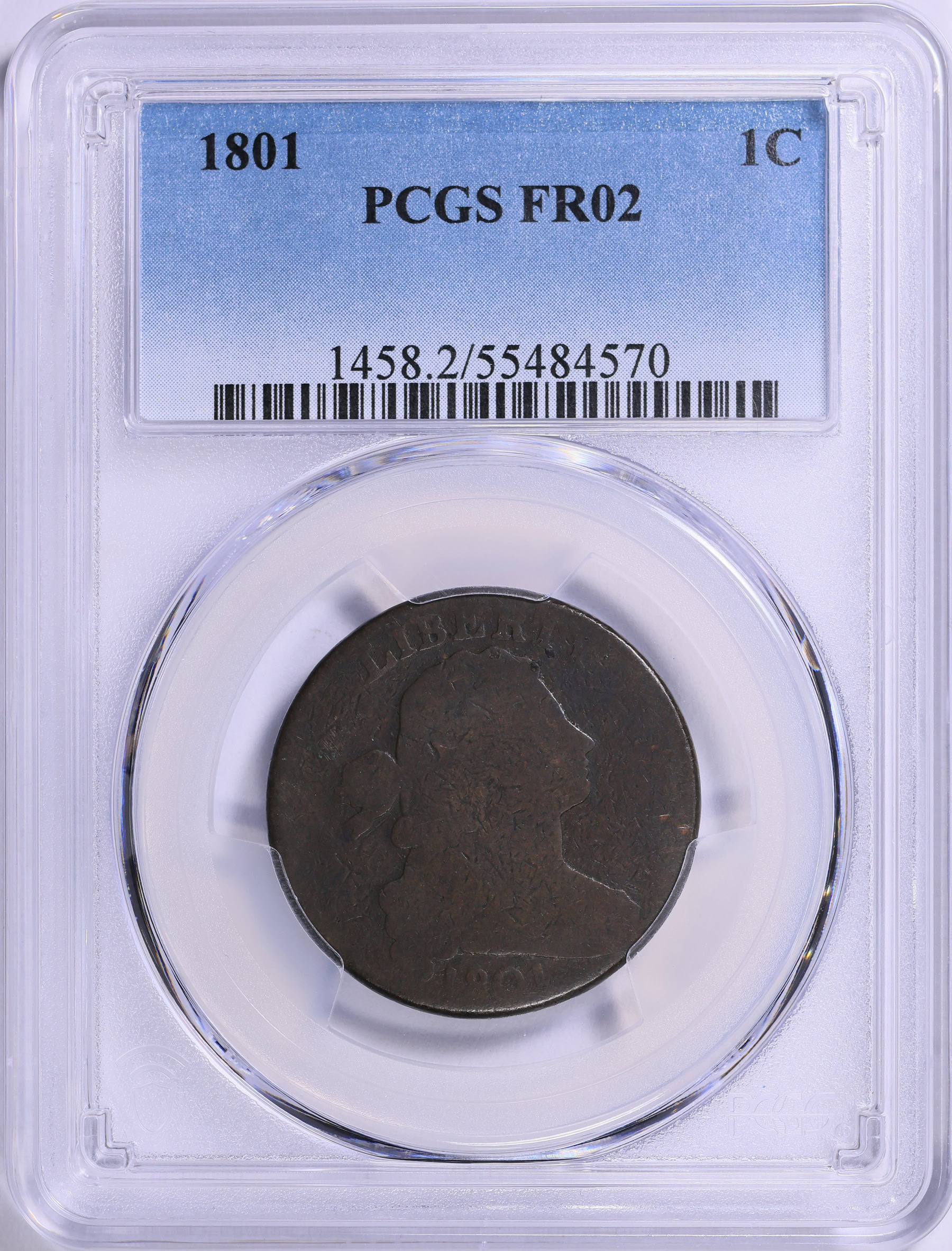 1801 Draped Bust Cent PCGS FR-02 BN (Item 1781373) | GreatCollections ...