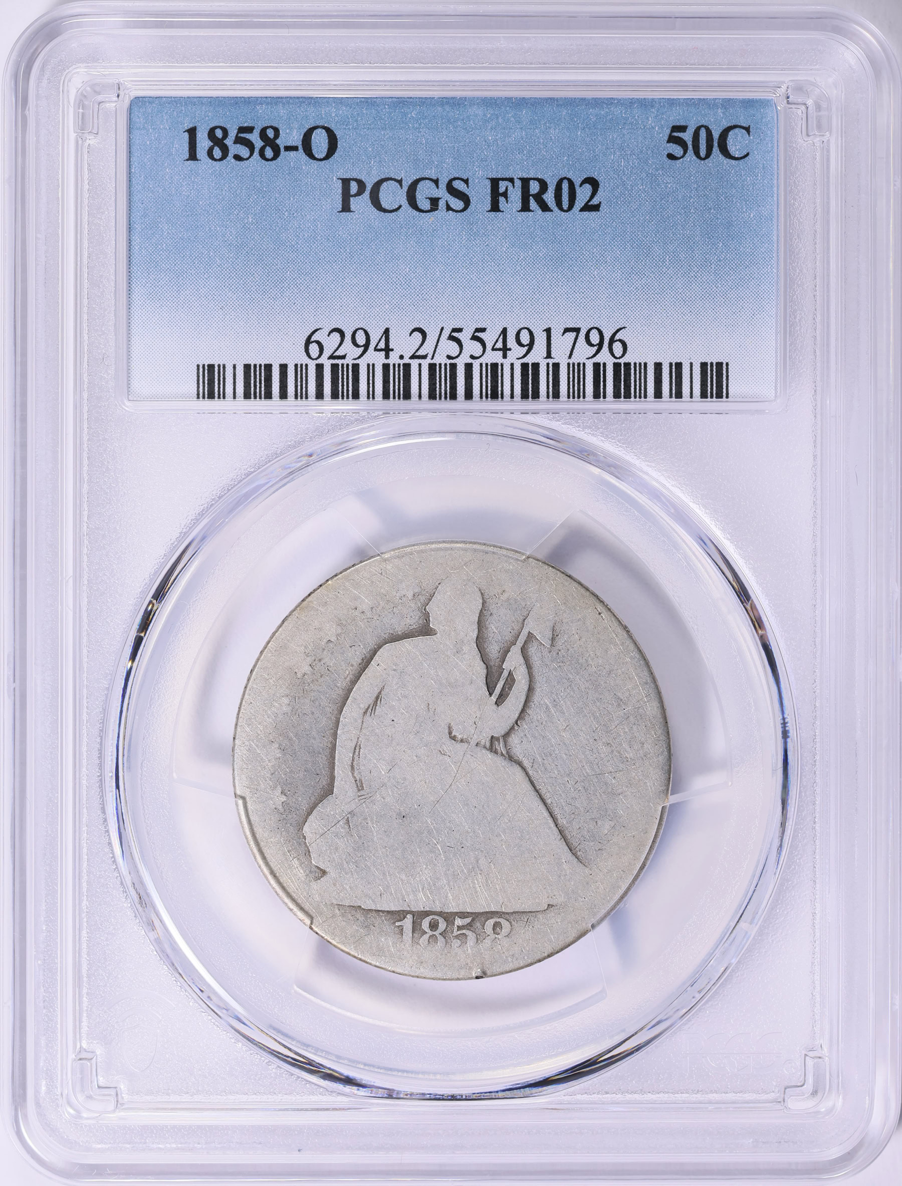 1858-O Seated Liberty Half Dollar PCGS FR-02 (Item 1781404) | GreatCollections Coin Auctions
