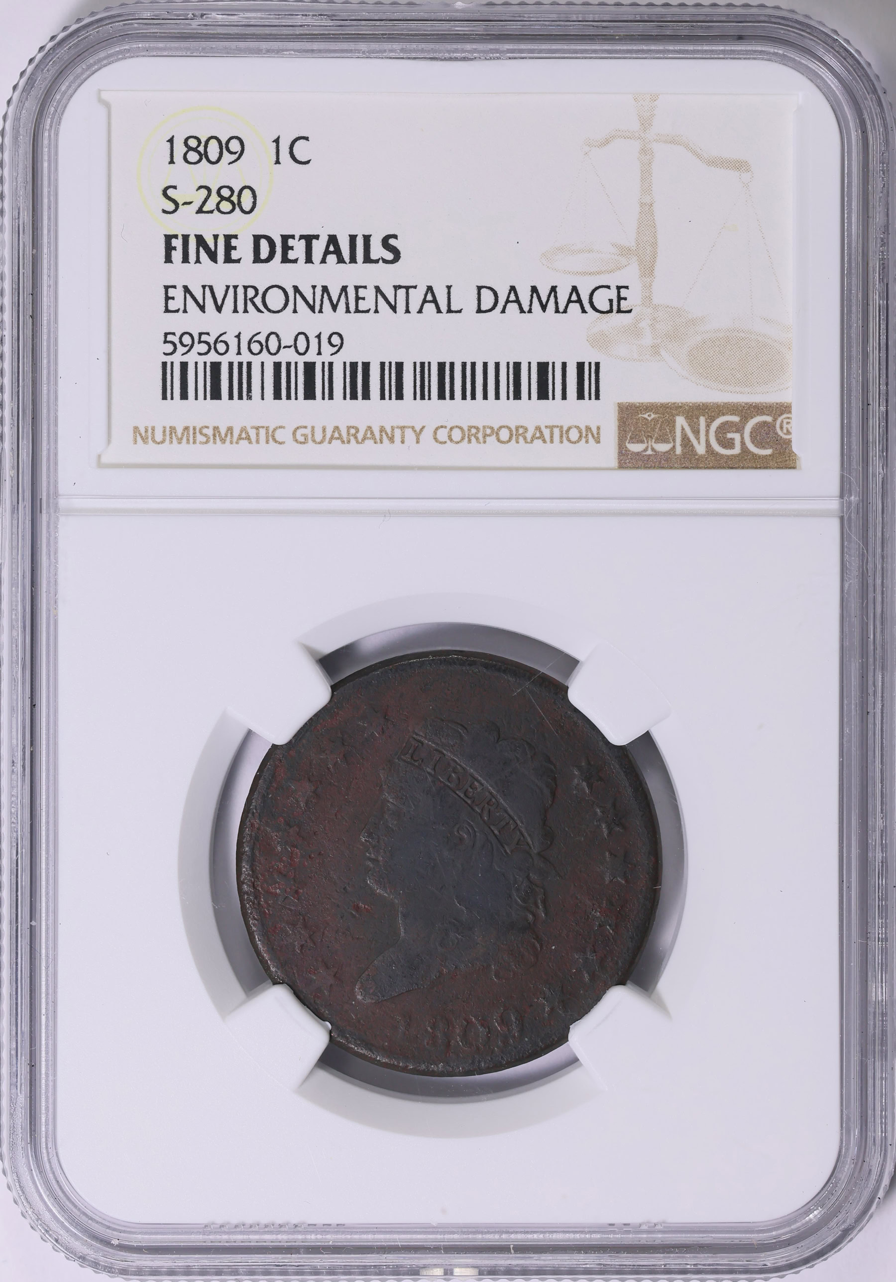 1809 Classic Cent Sheldon 280 NGC Fine Details (Item 1781438 ...