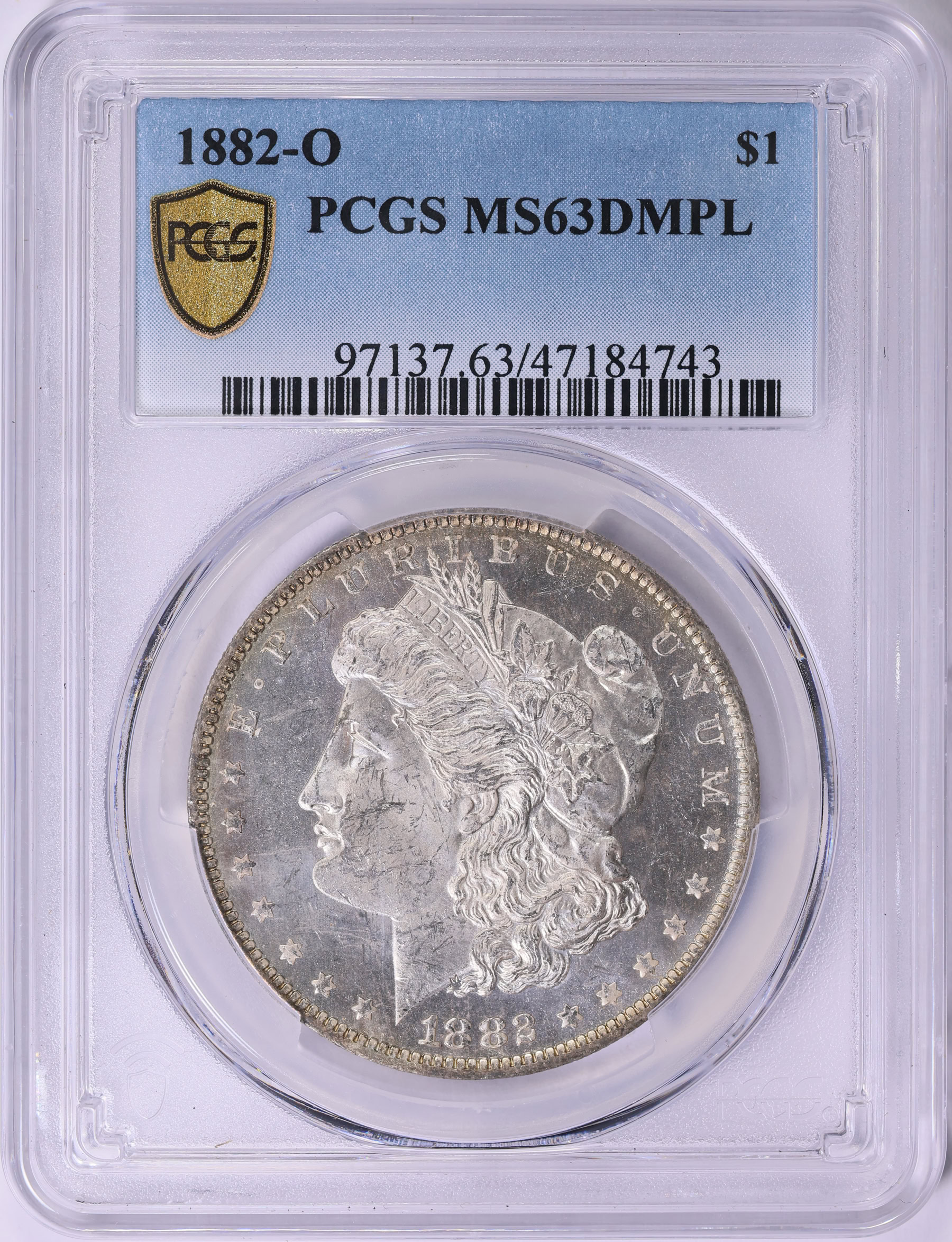 1882-O Morgan Silver Dollar PCGS MS-63 DMPL (Item 1781476) | GreatCollections Coin Auctions