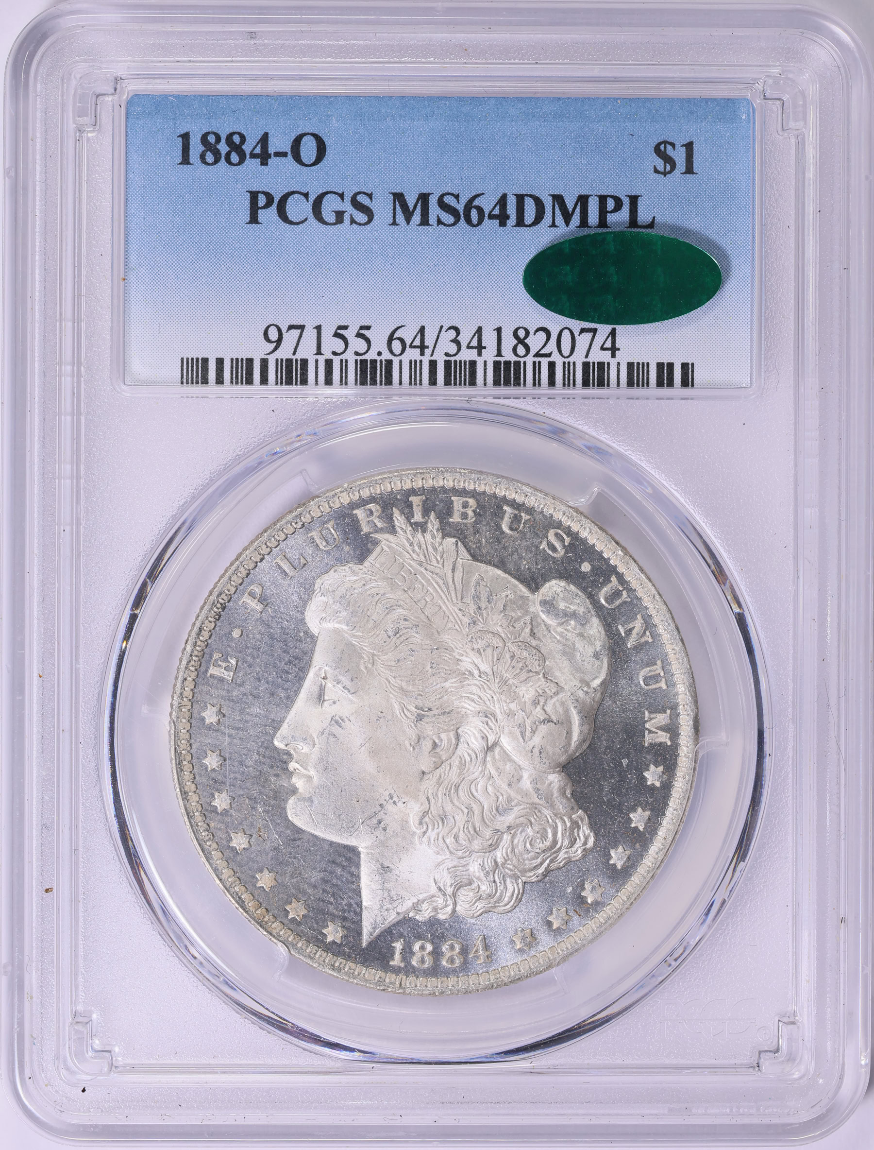 1884-O Morgan Silver Dollar PCGS MS-64 DMPL (CAC Green) (Item 1781478) | GreatCollections Coin ...