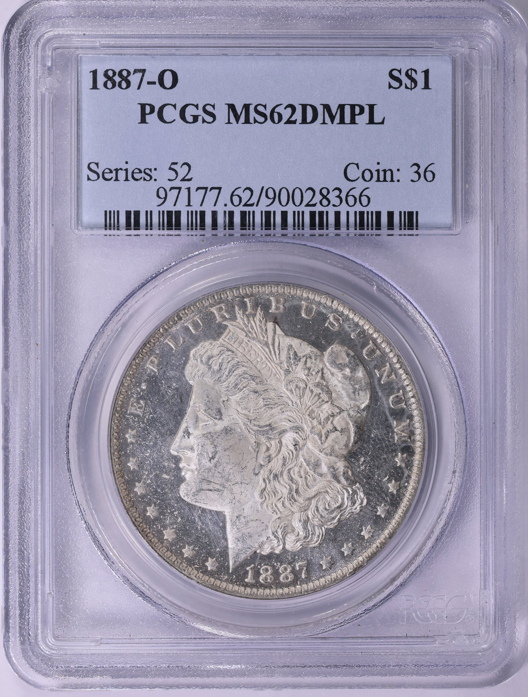 1887-O Morgan Silver Dollar PCGS MS-62 DMPL (Item 1781482) | GreatCollections Coin Auctions
