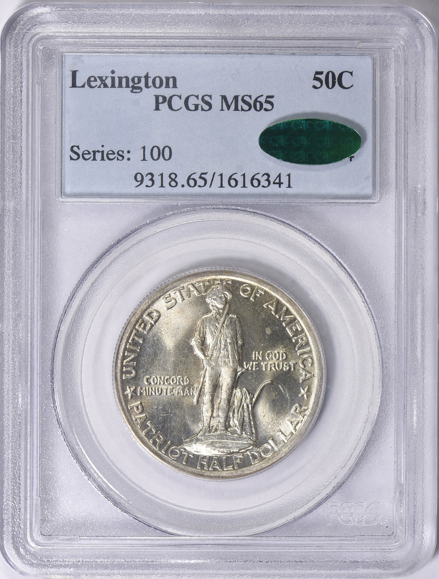 1925 Lexington-Concord Sesquicentennial Half Dollar PCGS MS-65 (CAC ...