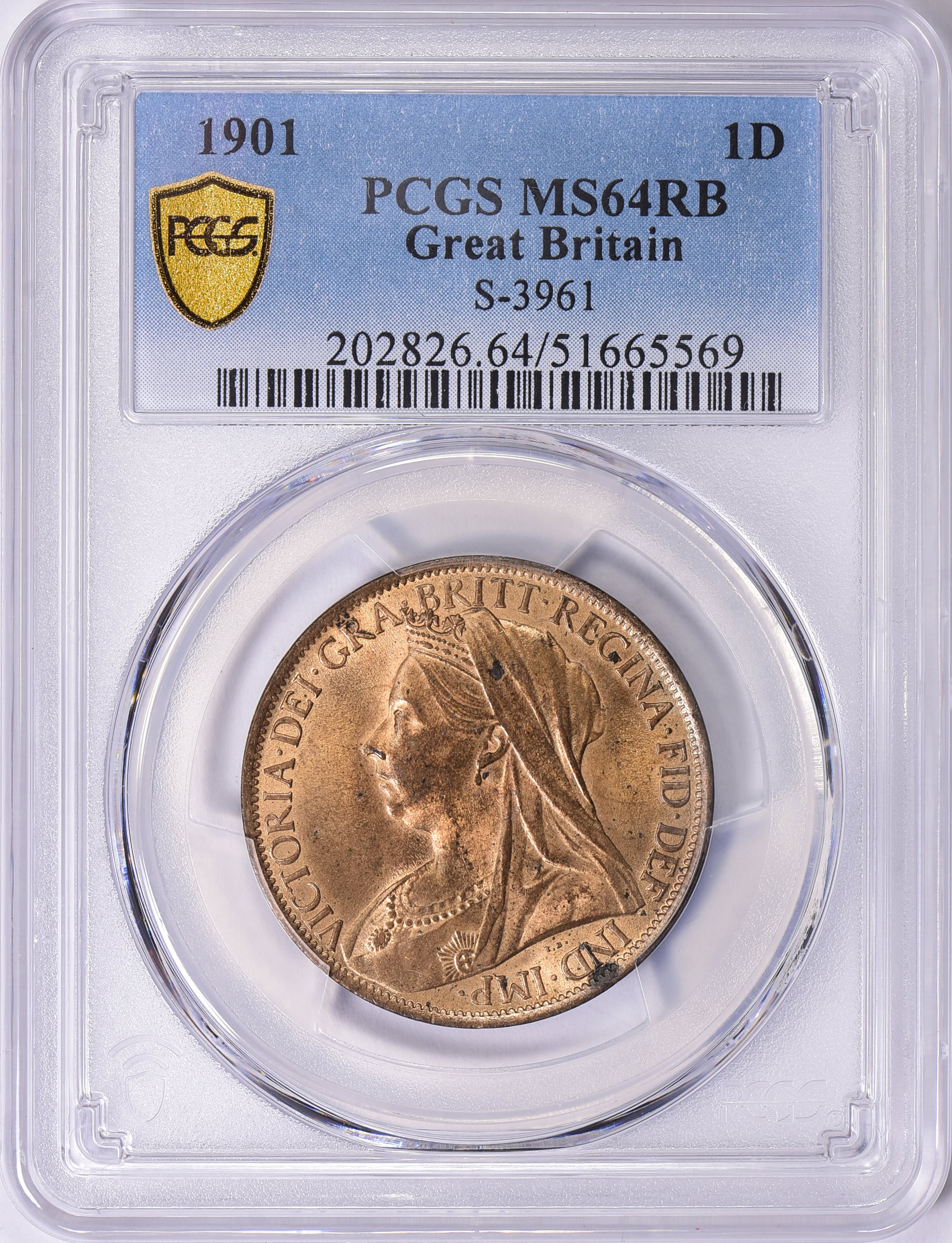 Great Britain 1901 Penny KM-790 PCGS MS-64 RB (Item 1781562 ...