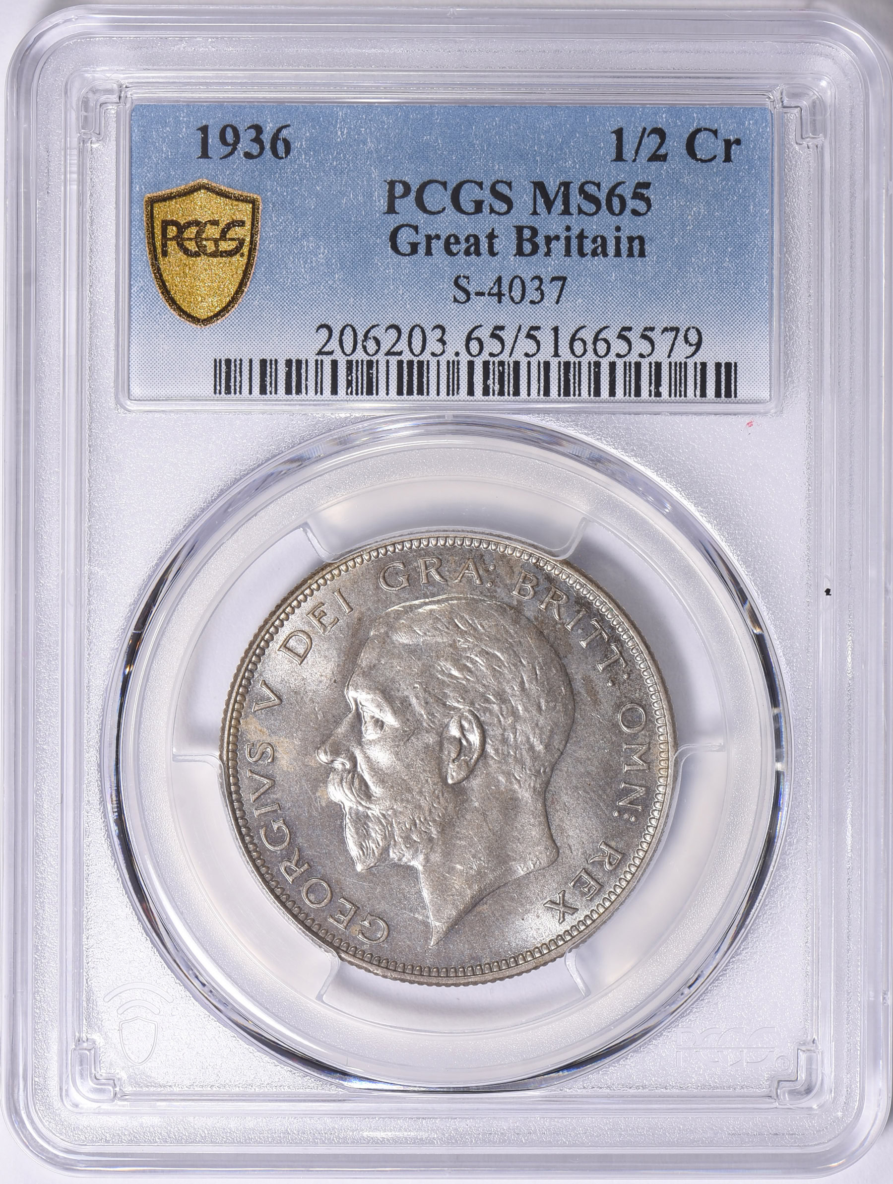 Great Britain 1936 Silver 1/2 Crown KM-835 PCGS MS-65 (Item 1781572 ...