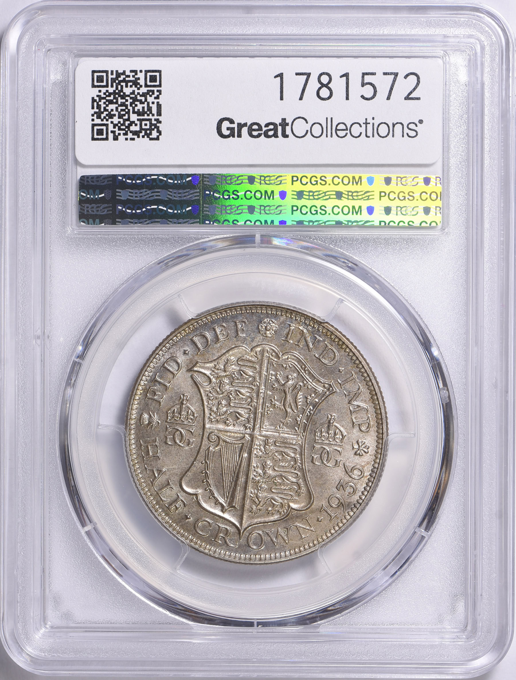 Great Britain 1936 Silver 1/2 Crown KM-835 PCGS MS-65 (Item 1781572 ...
