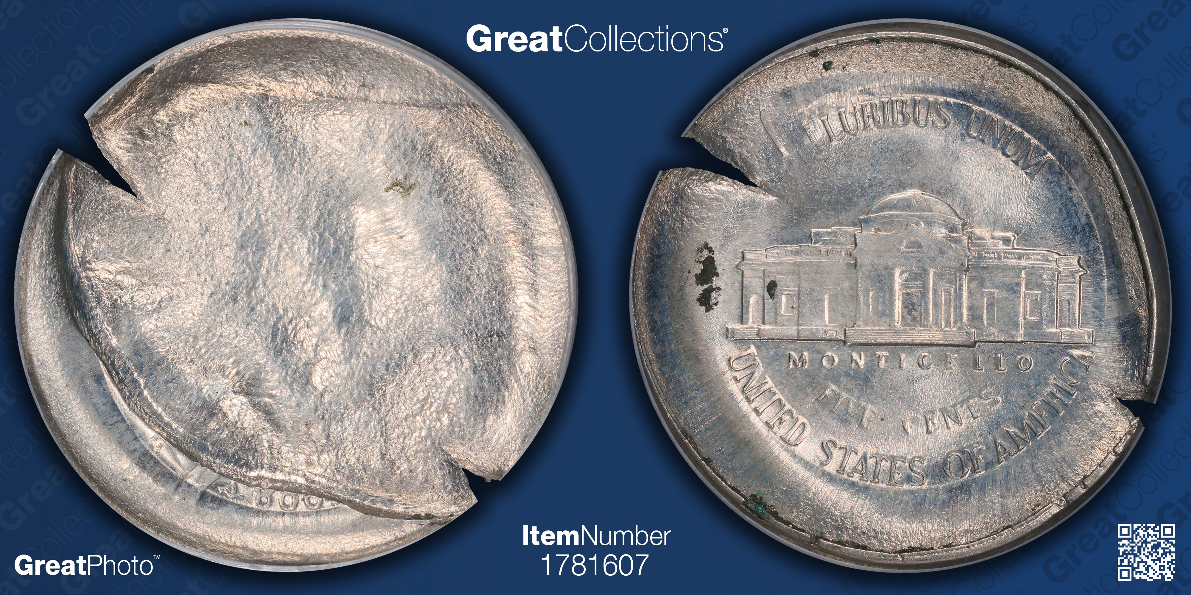 Mint Error 1998-P Jefferson Nickel Huge Broadstrike & 90% Indent PCGS ...