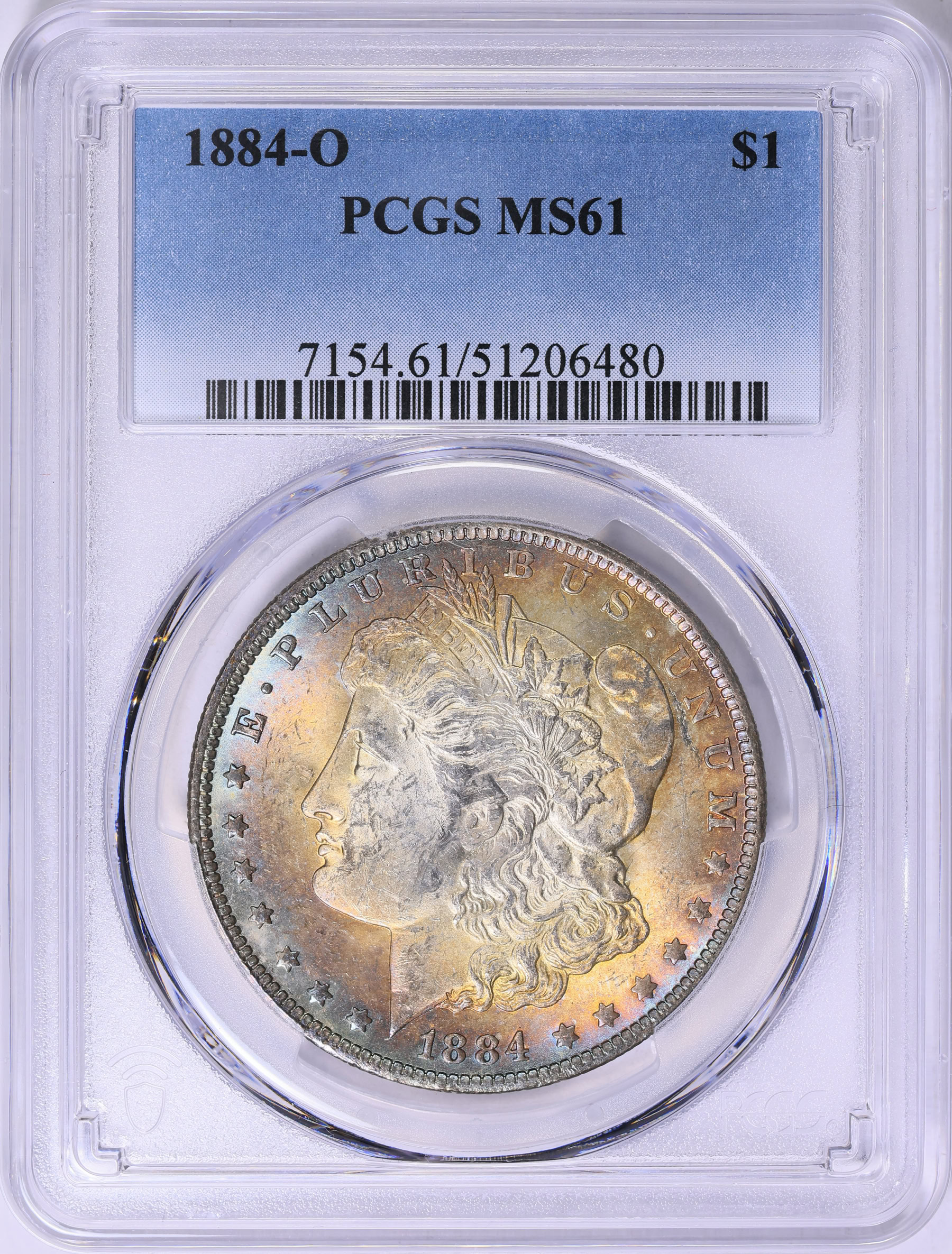 1884-O Morgan Silver Dollar PCGS MS-61 (Toned) (Item 1781652) | GreatCollections Coin Auctions