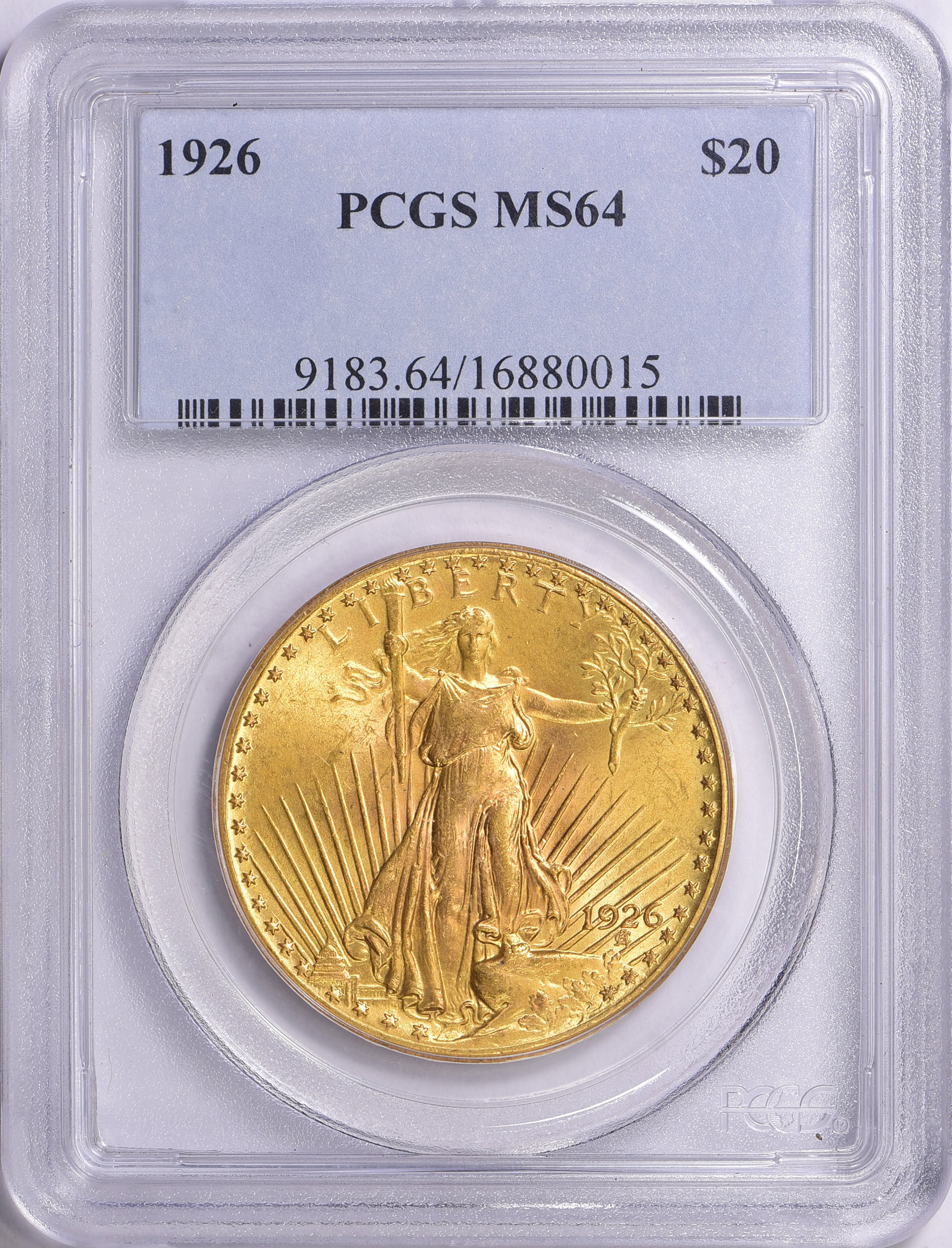 1926 Saint-Gaudens Gold Double Eagle PCGS MS-64 (Item 1781693) | GreatCollections Coin Auctions
