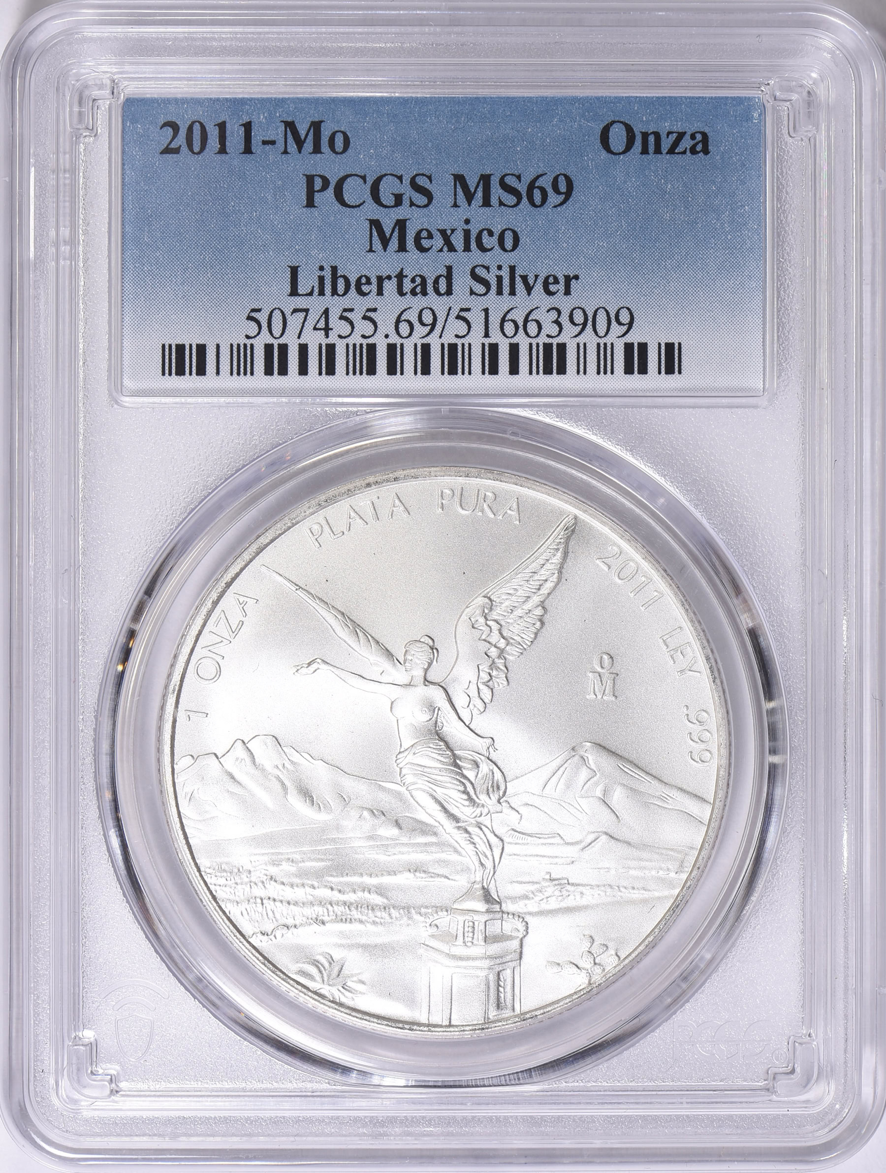 Mexico 2011-Mo Silver Onza Libertad KM-639 PCGS MS-69 (Item 1781800 ...