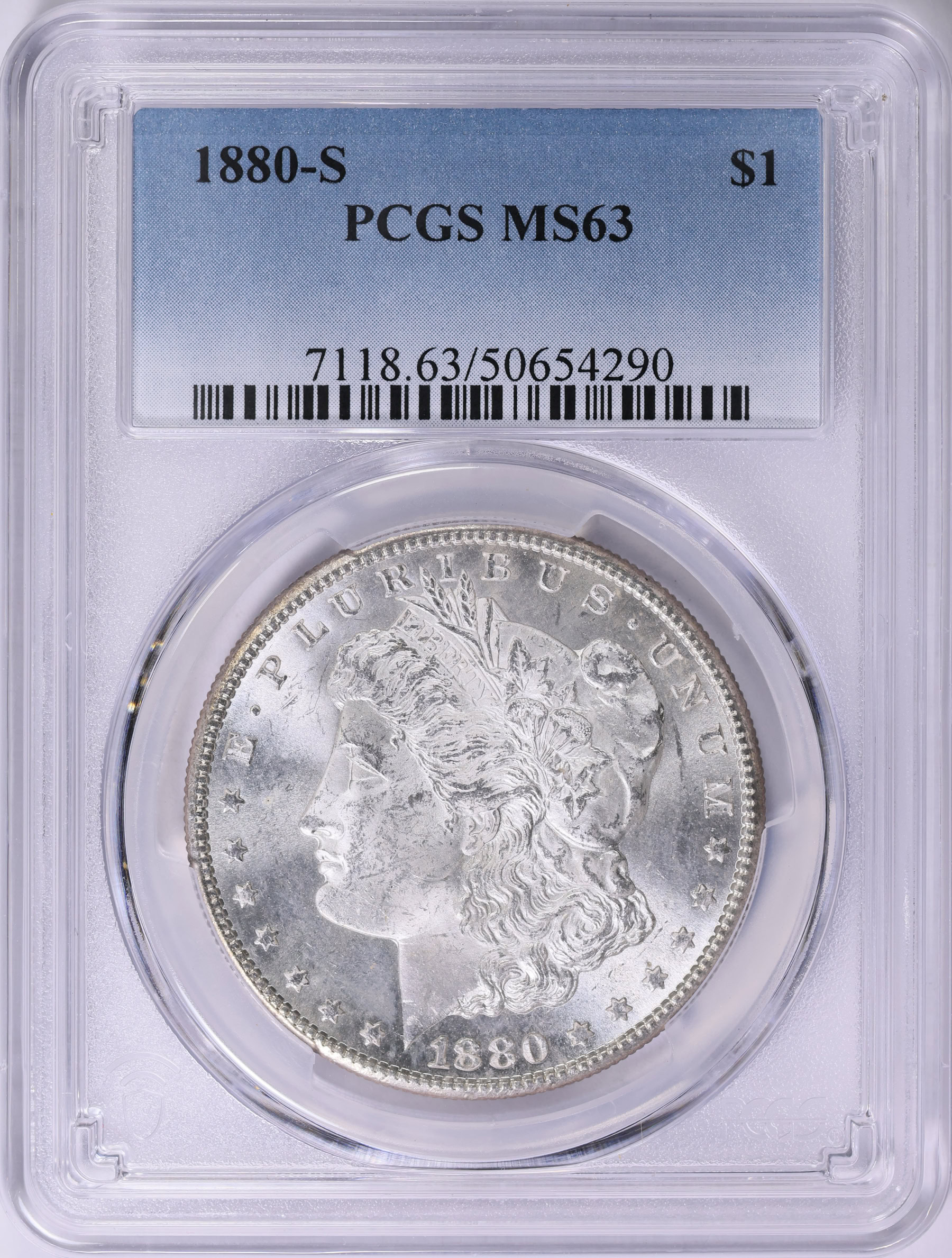 1880-S Morgan Silver Dollar PCGS MS-63 (Item 1781872) | GreatCollections Coin Auctions