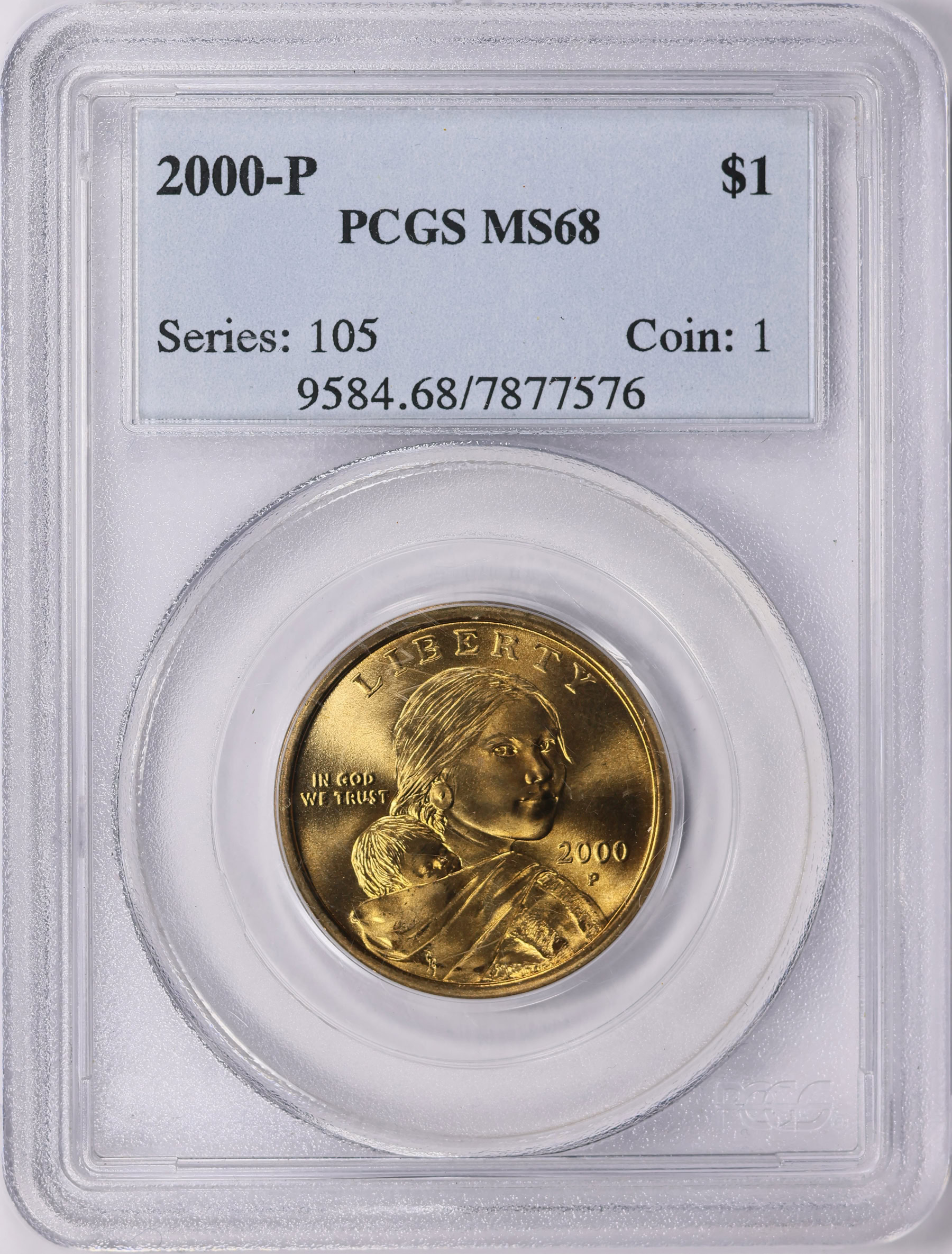 2000-P Sacagawea Dollar PCGS MS-68 (Item 1781919) | GreatCollections Coin Auctions