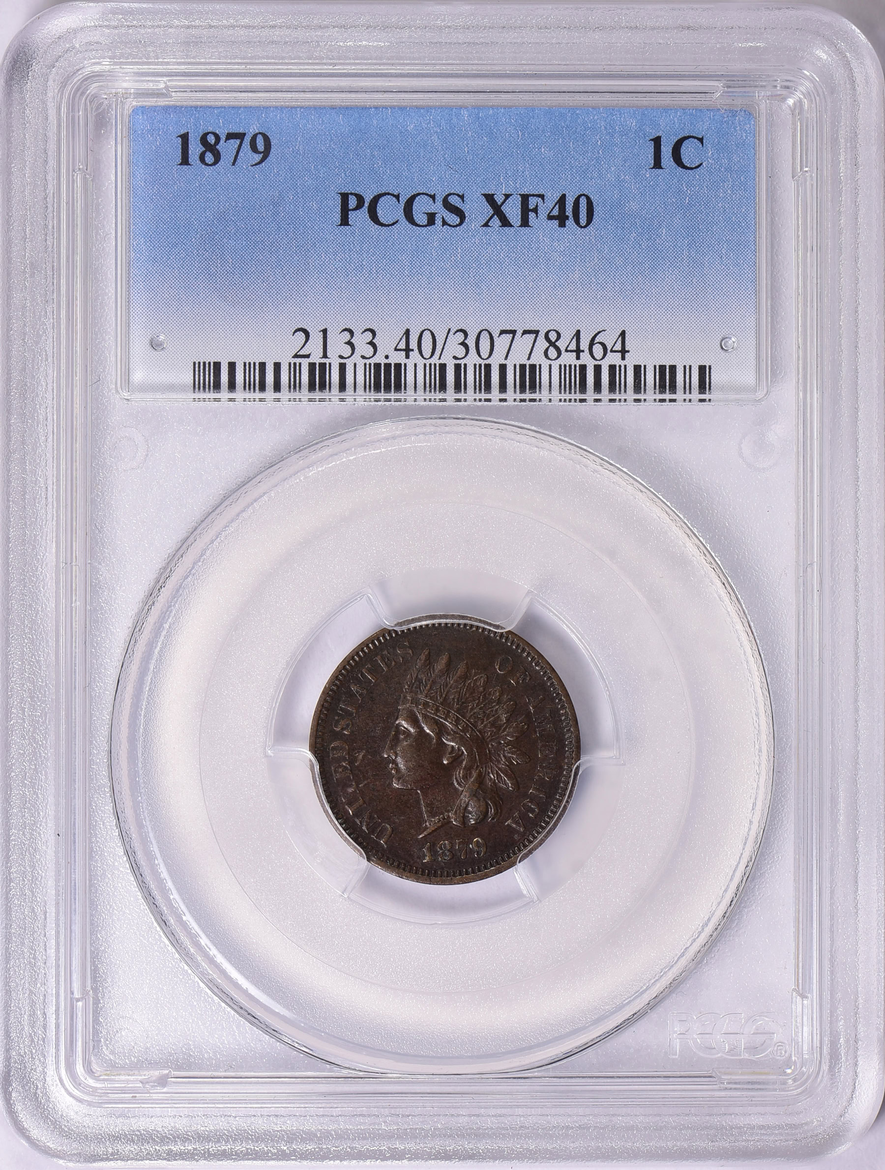 1879 Indian Cent PCGS XF-40 BN (Item 1781977) | GreatCollections Coin Auctions