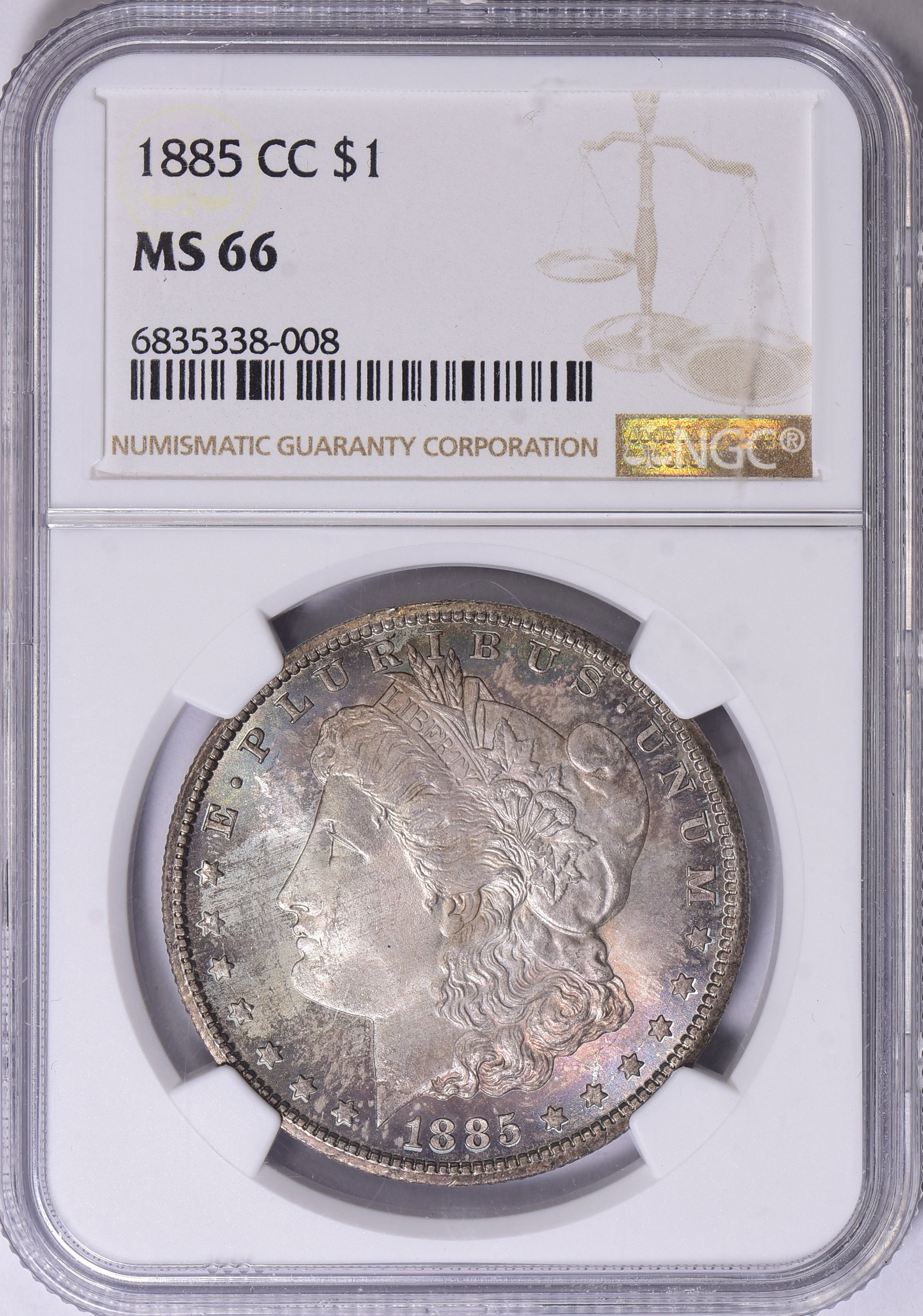 1885-CC Morgan Silver Dollar NGC MS-66 (Toned) (Item 1782032 ...