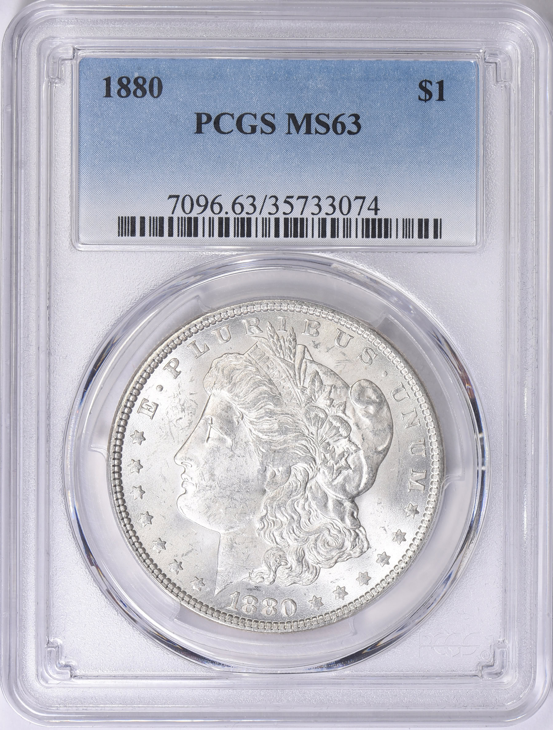 1880 Morgan Silver Dollar PCGS MS-63 (Item 1782054) | GreatCollections Coin Auctions