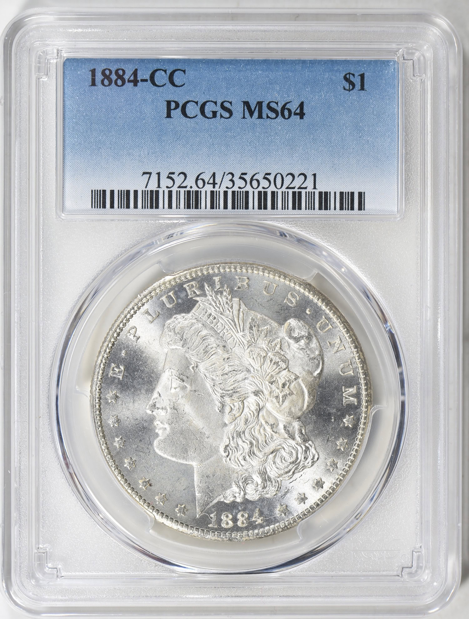1884-CC Morgan Silver Dollar PCGS MS-64 (Item 1782060) | GreatCollections Coin Auctions