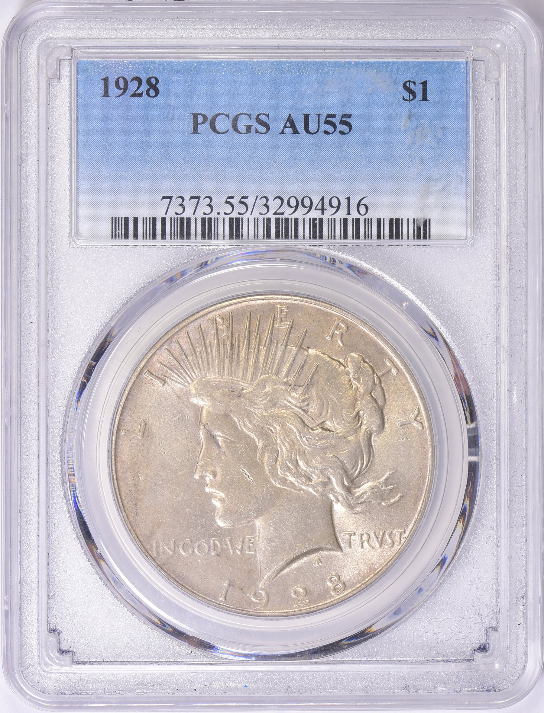 1928 Peace Silver Dollar PCGS AU-55 (Item 1782073) | GreatCollections ...