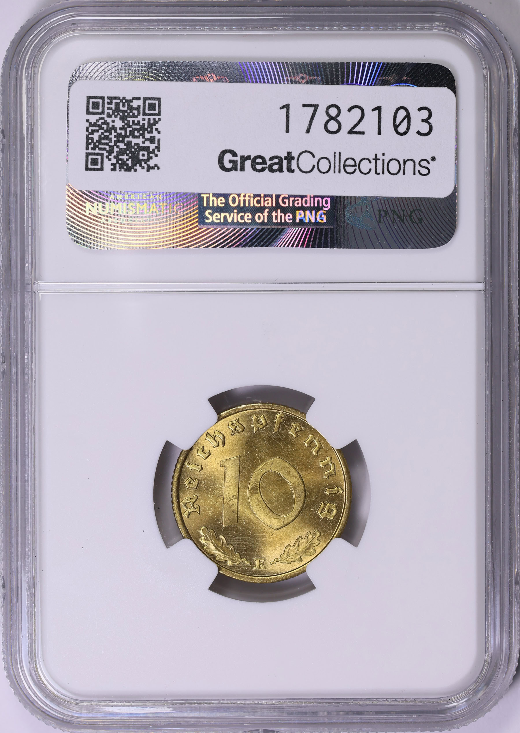 Germany 1937-E 10 Pfennig KM-92 NGC MS-64 (Item 1782103 ...
