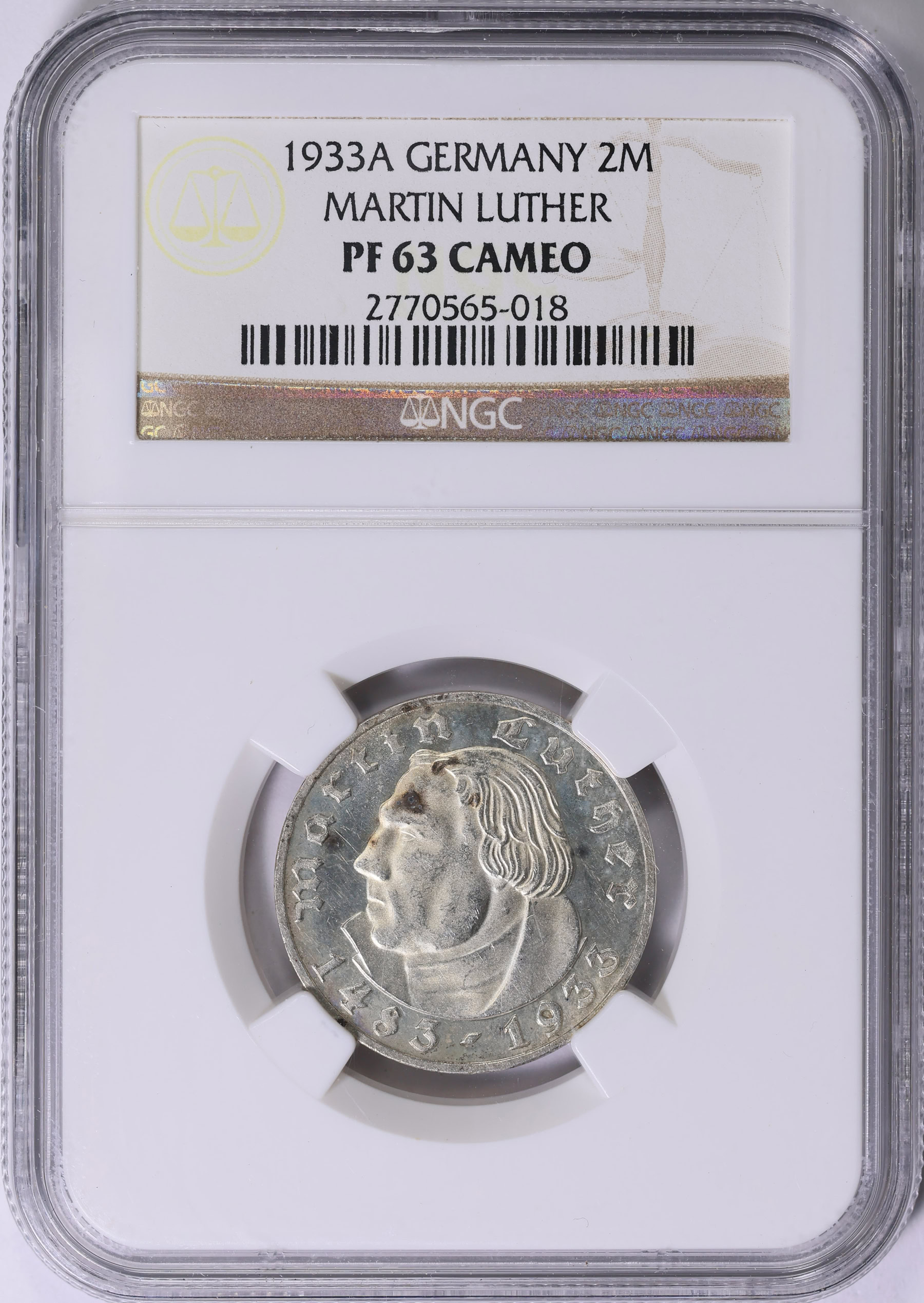Germany 1933-A Silver 2 Marks Birth of Martin Luther 450th Anniversary ...