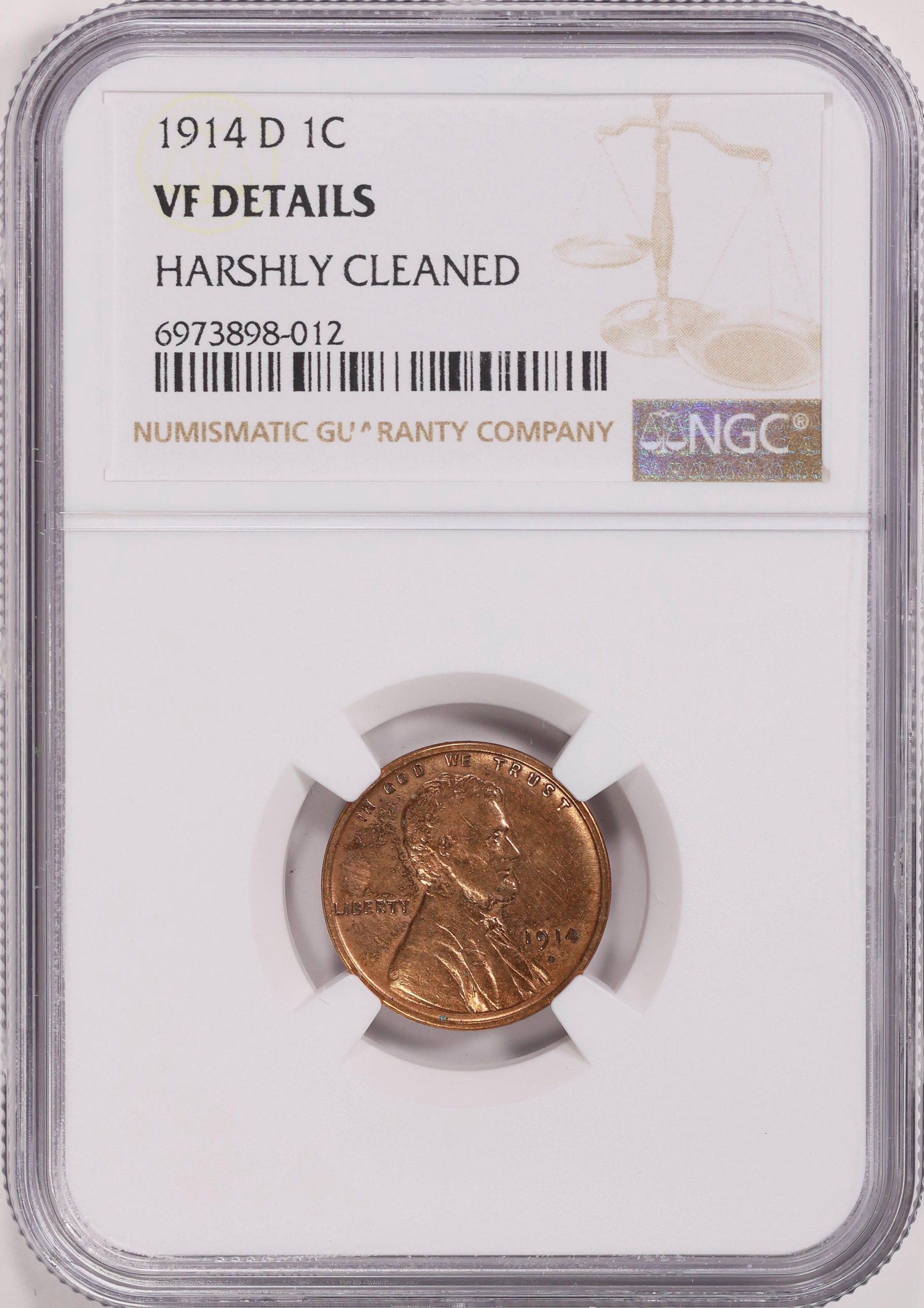 1914-D Lincoln Cent NGC VF Details (Item 1782129) | GreatCollections ...