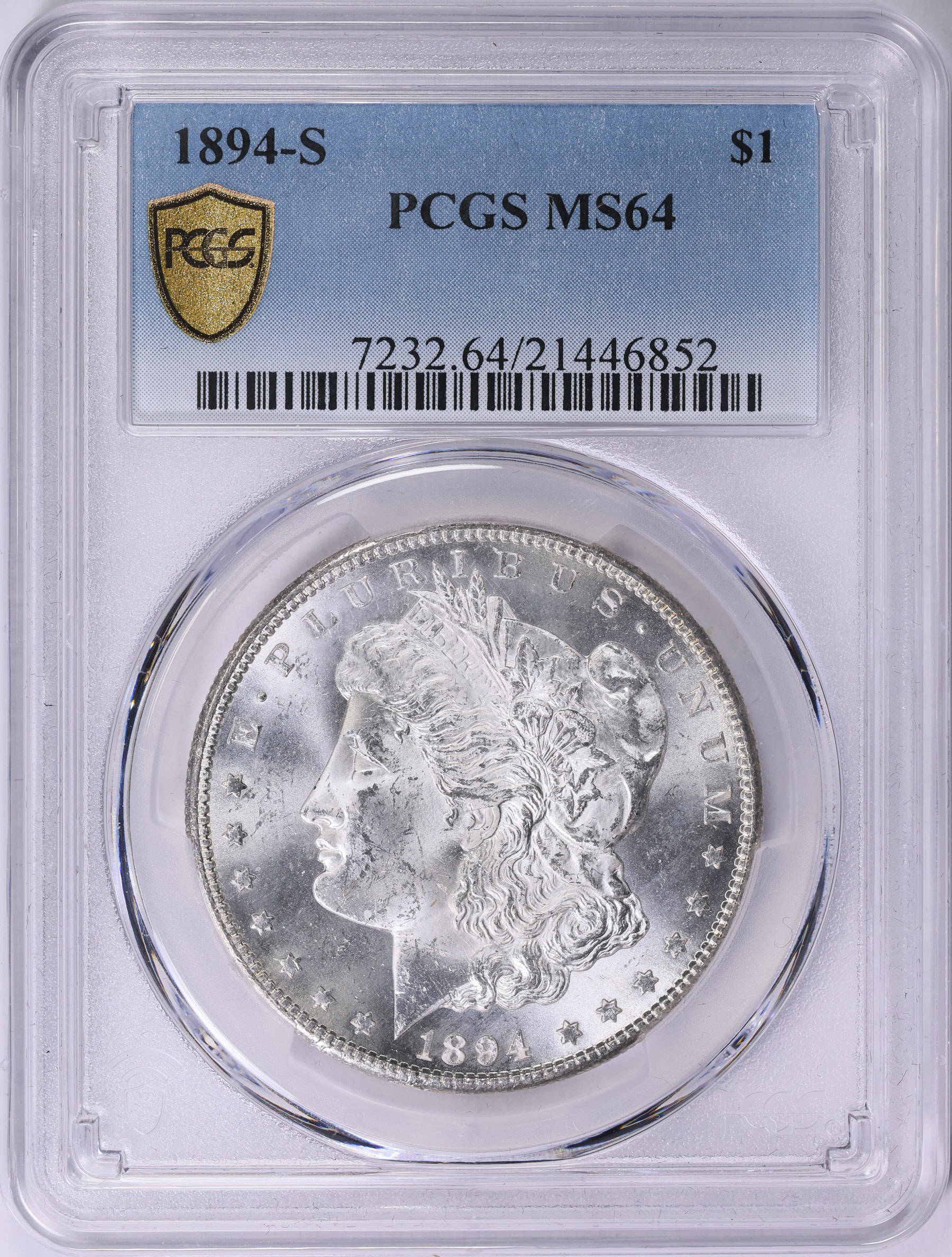 1894-S Morgan Silver Dollar PCGS MS-64 (Item 1782256) | GreatCollections Coin Auctions