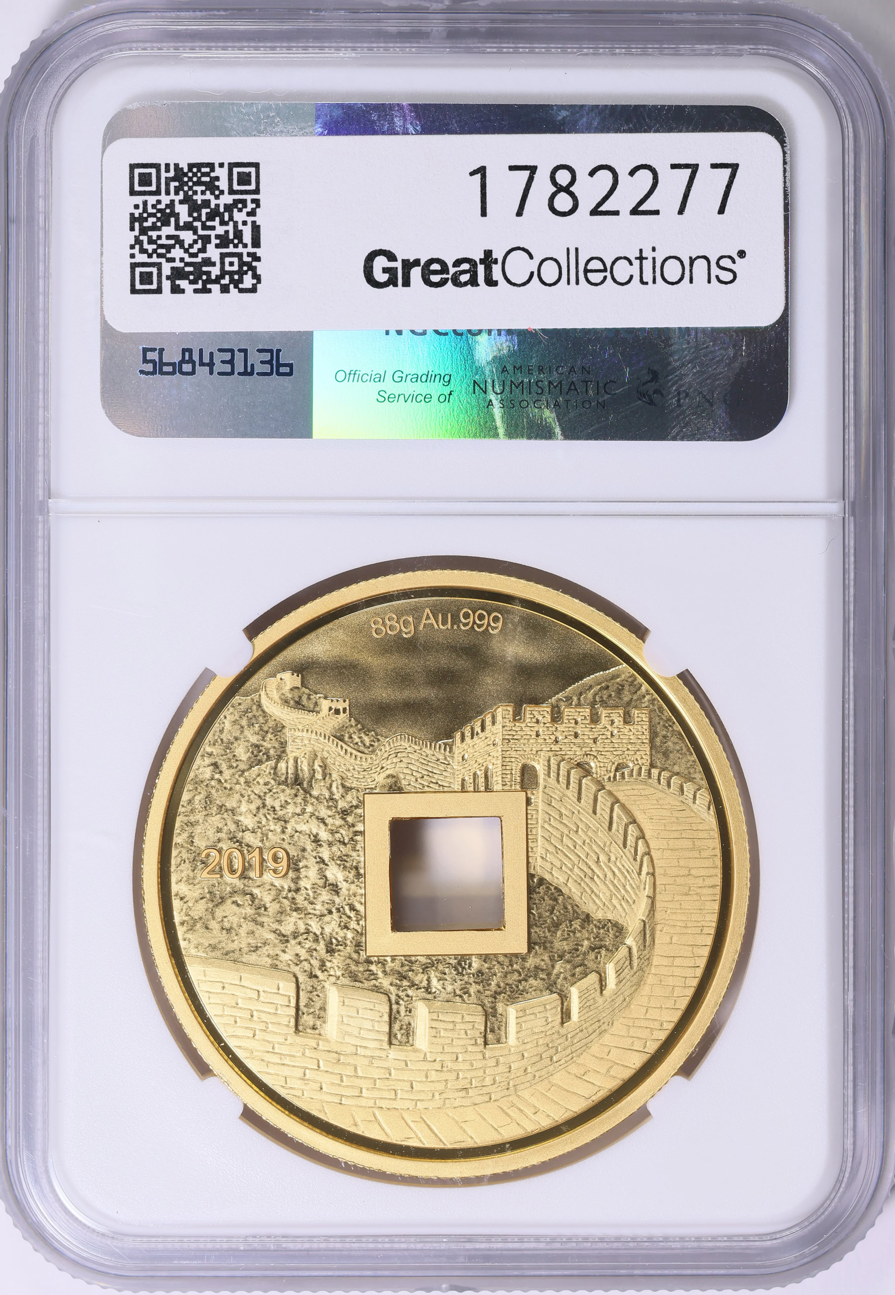 China 2019 Gold 88gm Unicorn Vault Protector Official Mint Medal First ...
