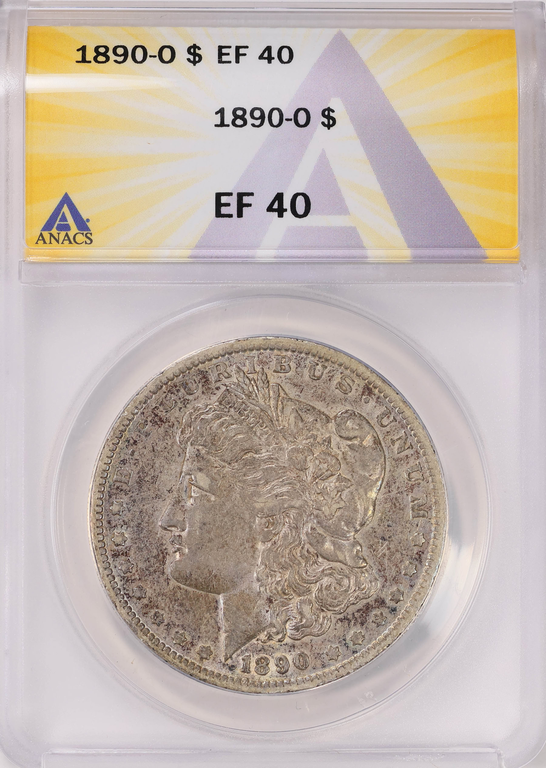 1890-O Morgan Silver Dollar ANACS XF-40 (Toned) (Item 1782314) | GreatCollections Coin Auctions