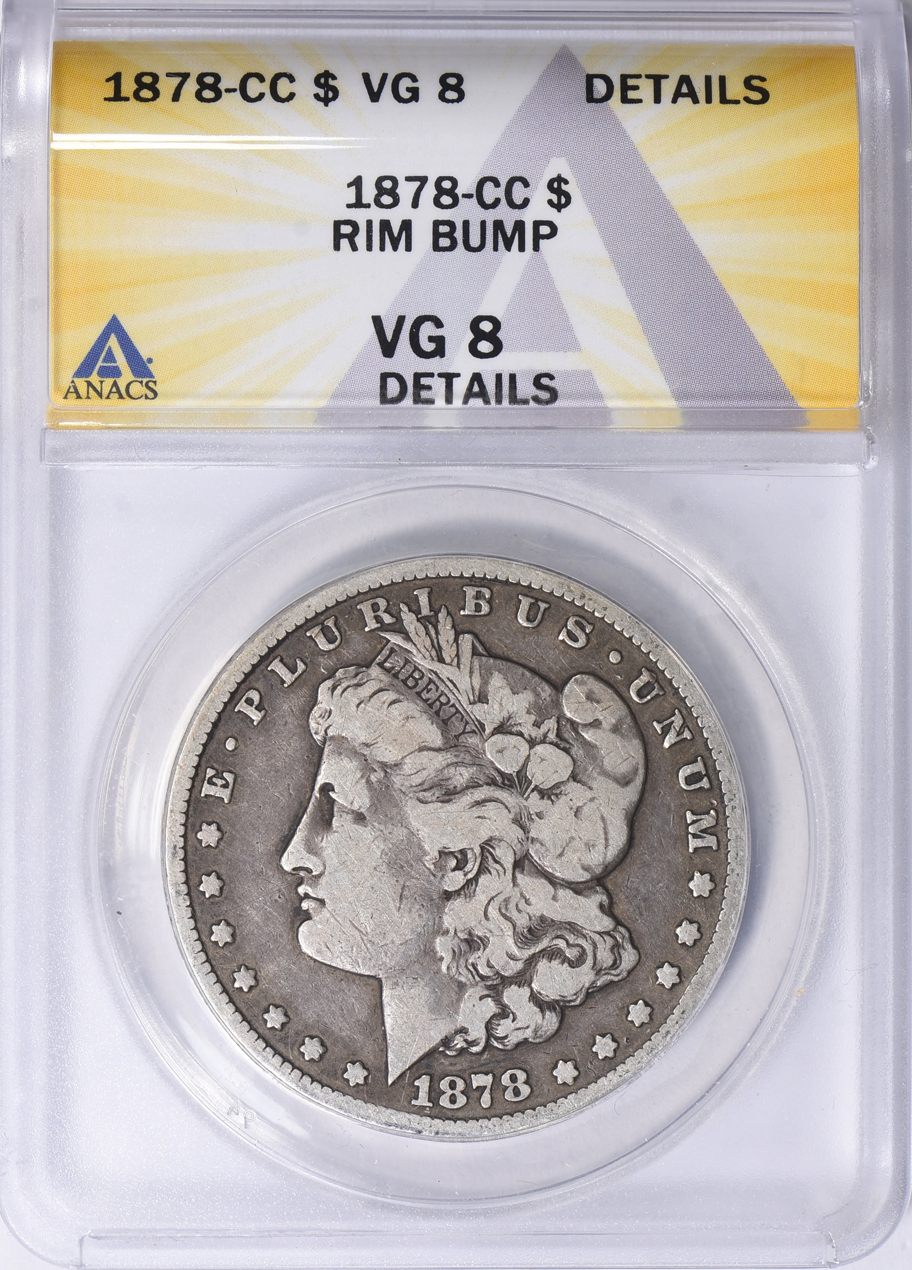 1878-CC Morgan Silver Dollar ANACS VG-08 Details (Item 1782349 ...