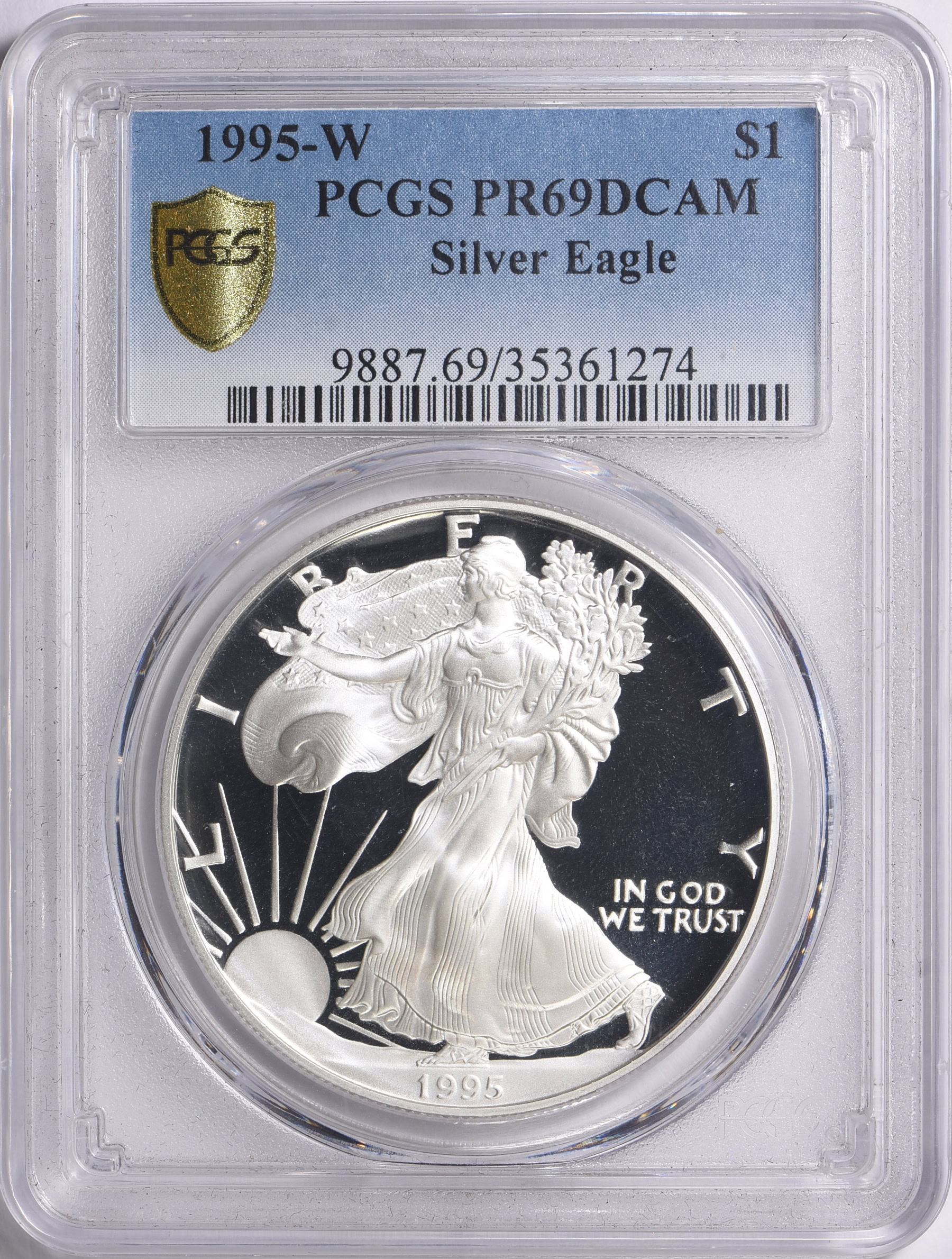 1995-W $1 Silver Eagle PCGS Proof-69 DCAM (Item 1782363 ...