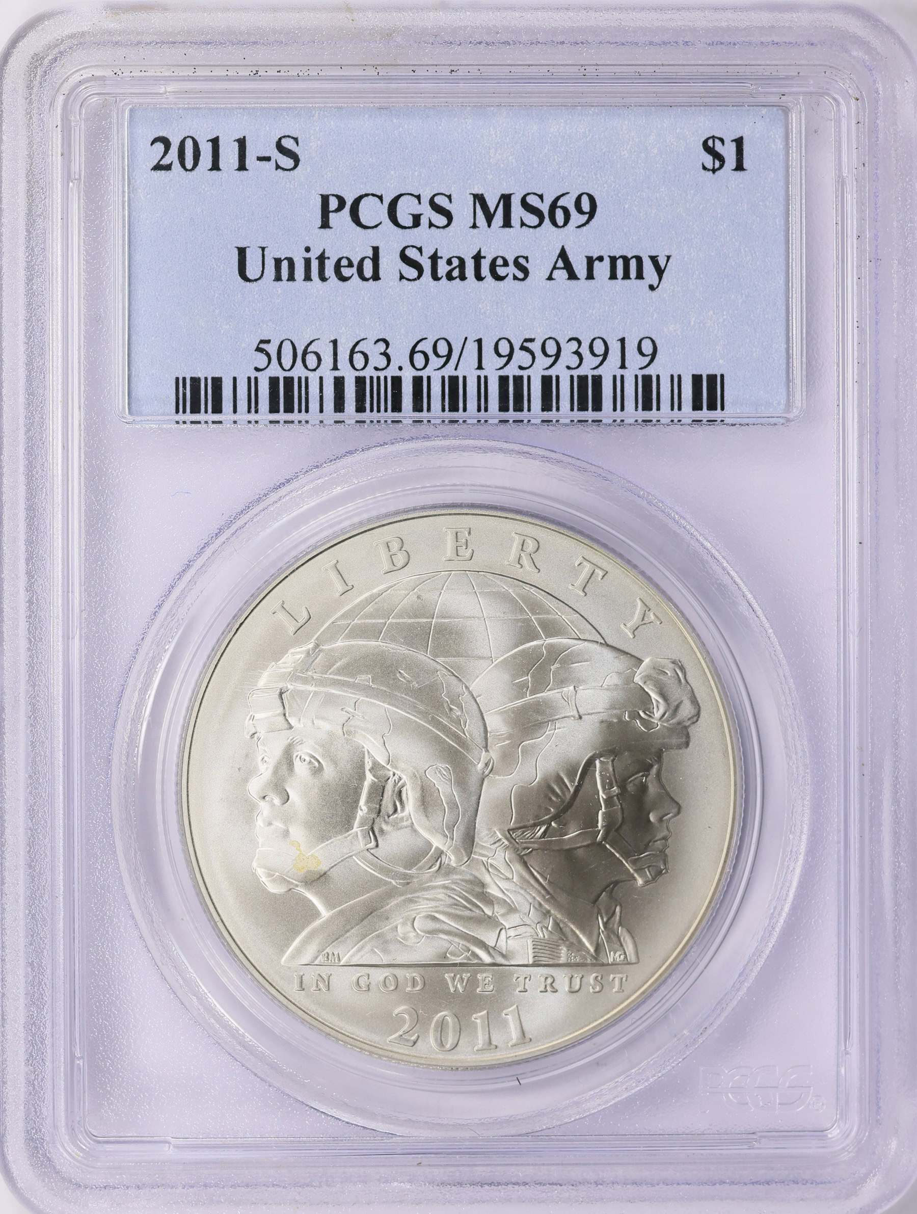 2011-S United States Army Silver Dollar PCGS MS-69 (Item 1782457 ...