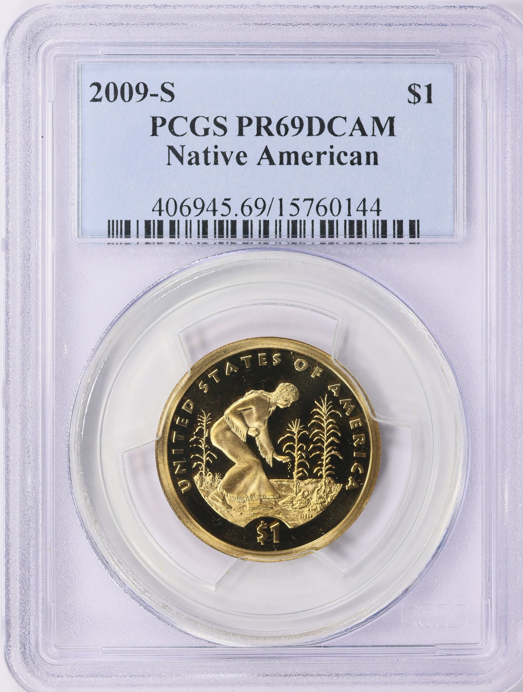 2009-S Sacagawea Dollar Three Sisters Agriculture PCGS Proof-69 DCAM ...