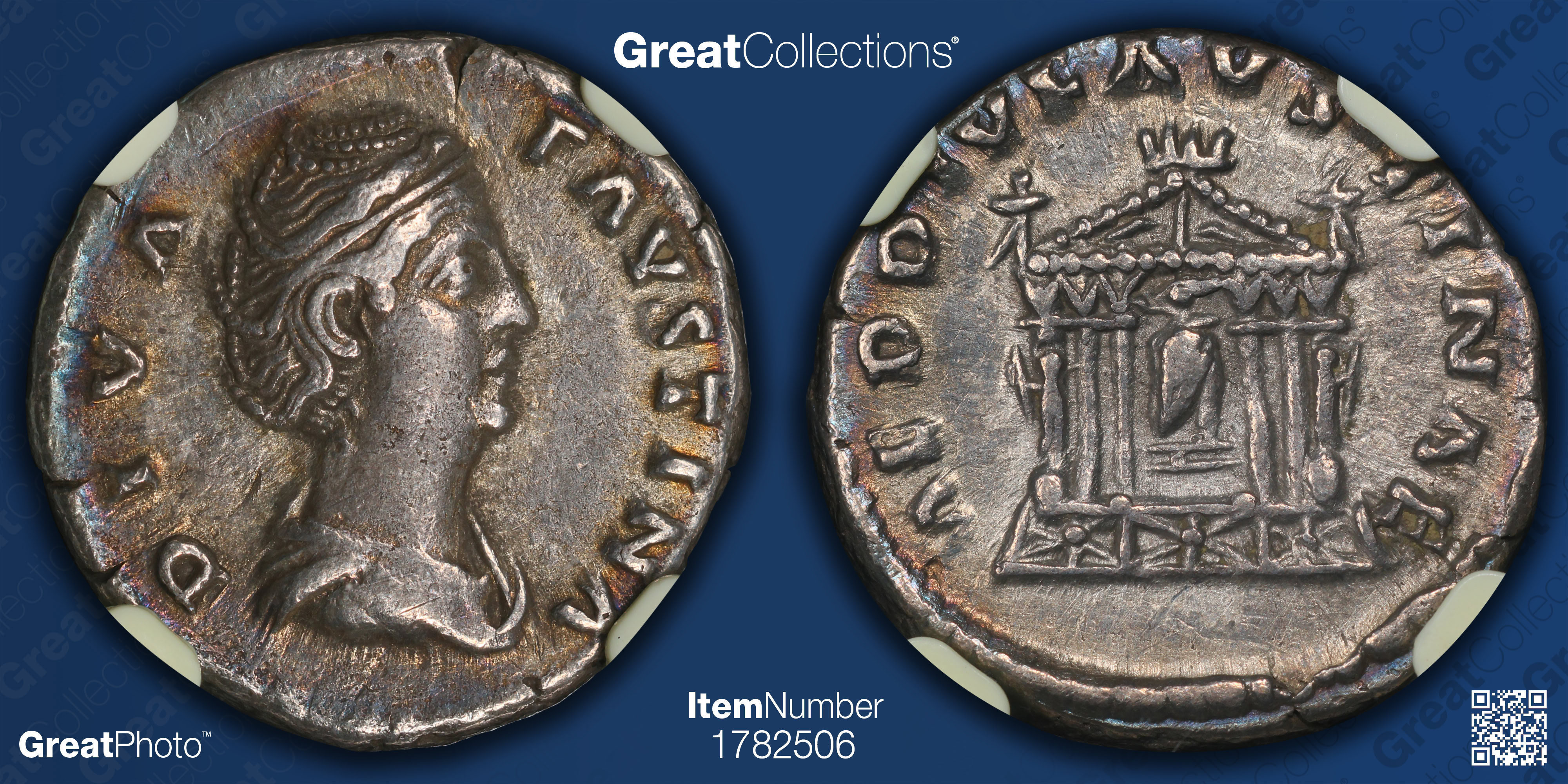 Ancient Roman Empire, Diva Faustina Senior (Died A.D. 141) c.A.D. 146 ...