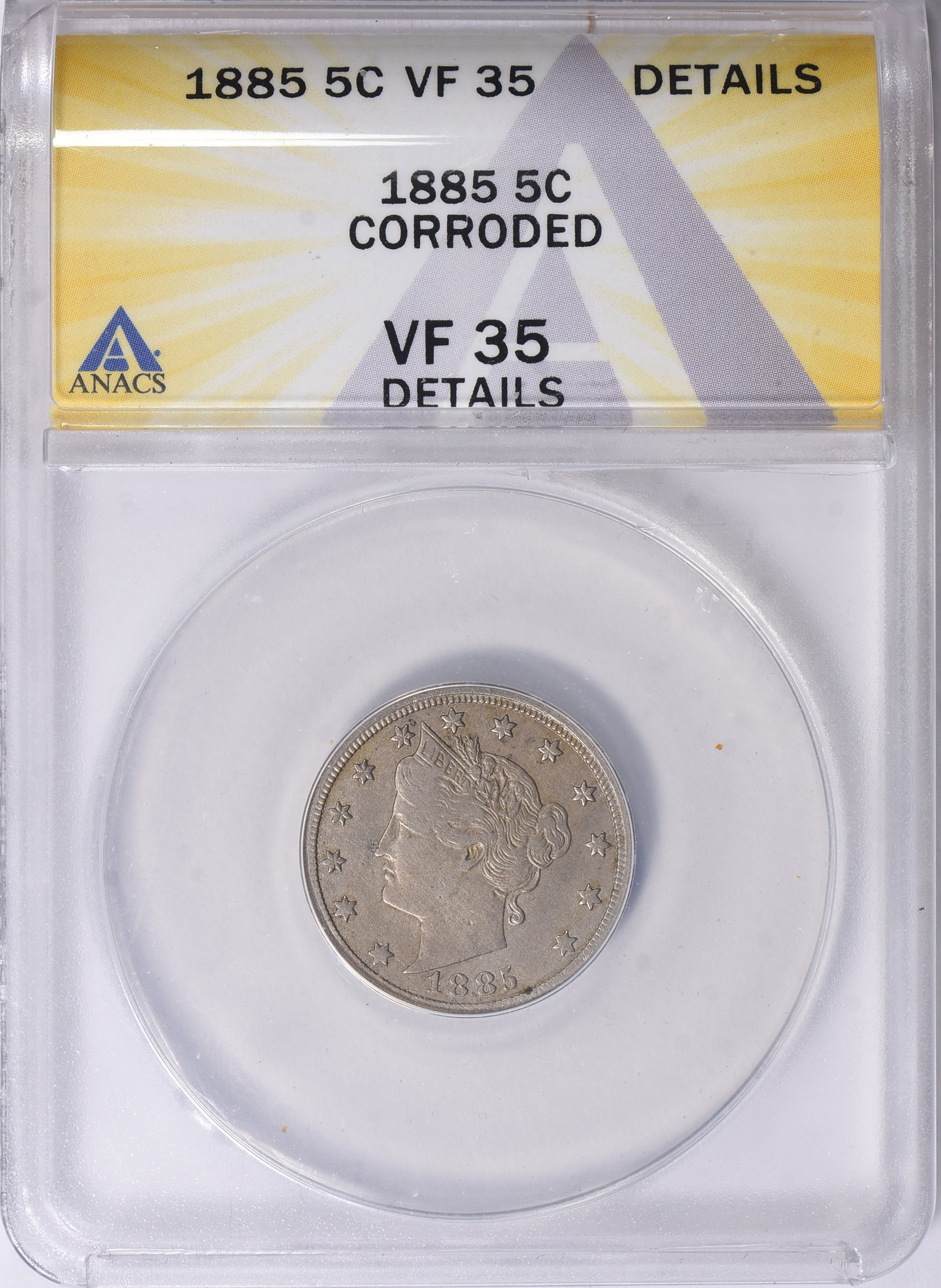 1885 Liberty Nickel ANACS VF-35 Details (Item 1782532 ...