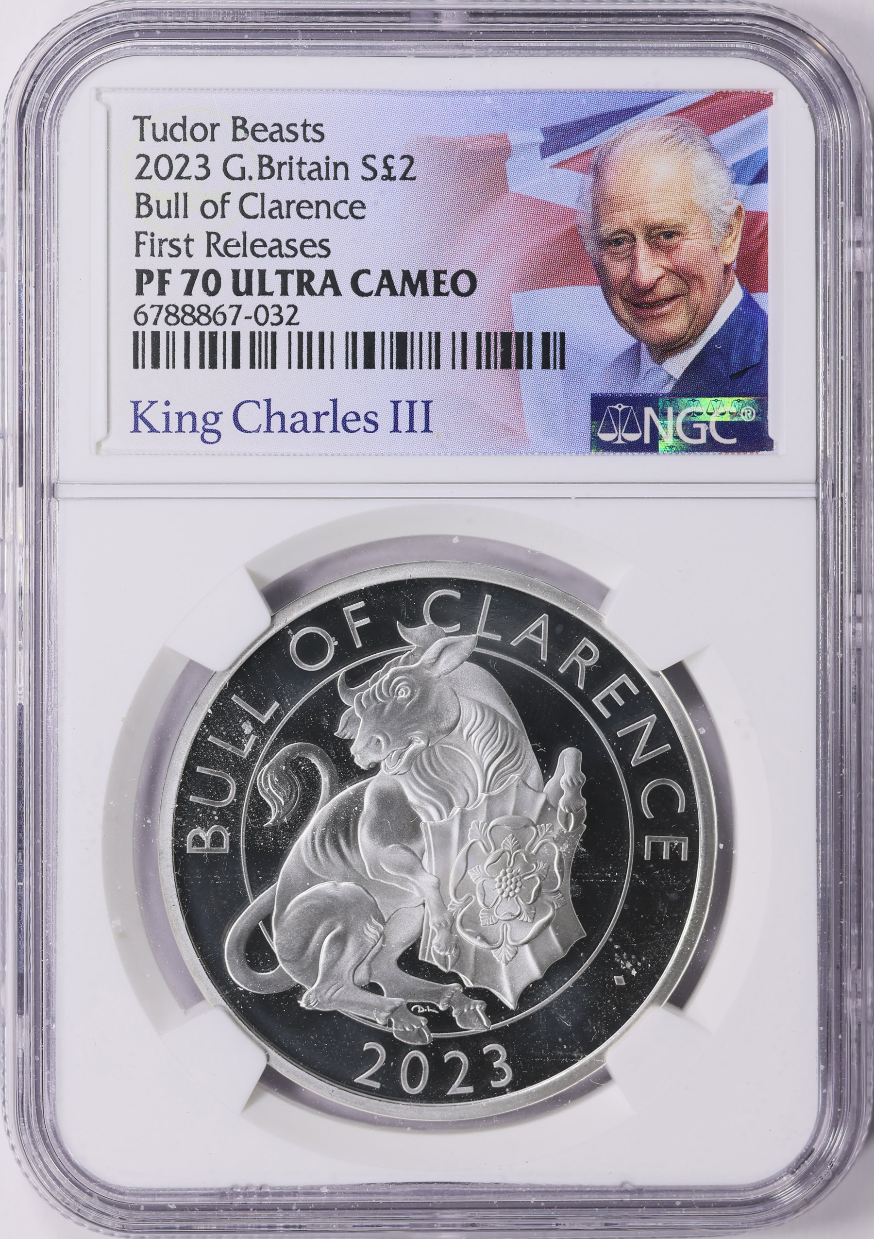 Great Britain 2023 Silver £2 Tudor Beasts Bull of Clarence First ...