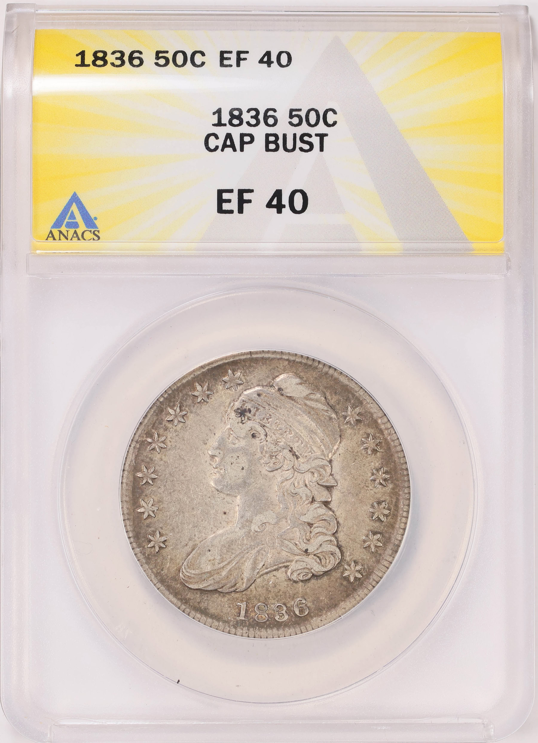 1836 Capped Bust Half Dollar Lettered Edge ANACS XF-40 (Item 1782601 ...