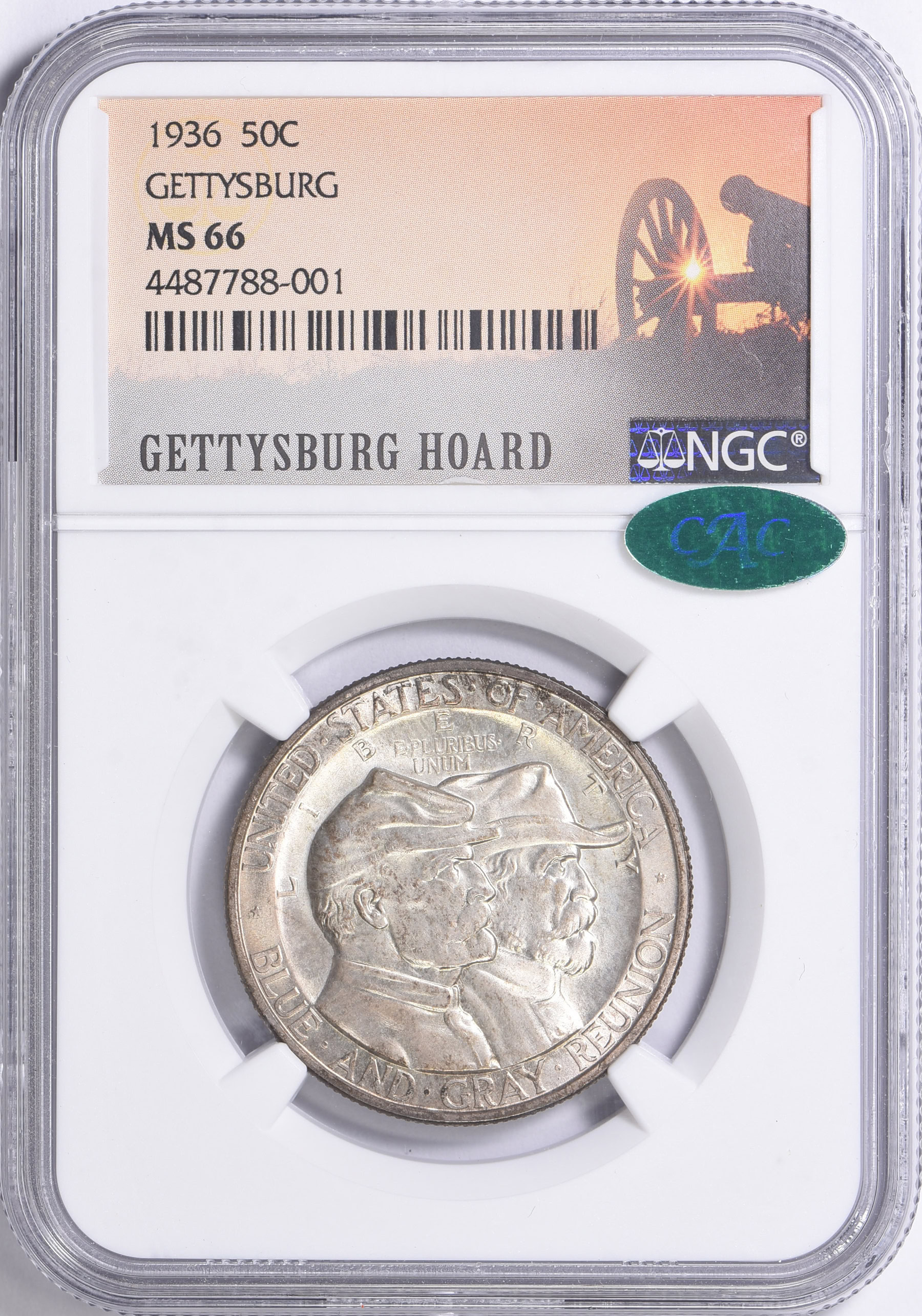 1936 Battle of Gettysburg 75th Anniversary Half Dollar NGC MS-66 (CAC ...