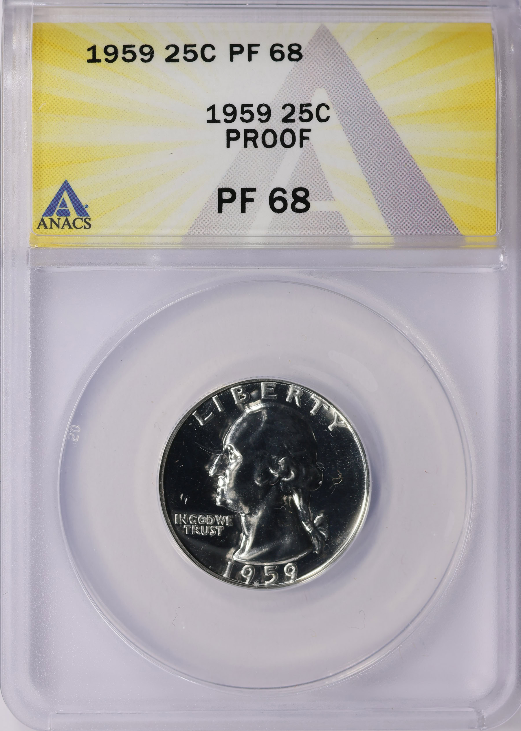 1959 Washington Quarter ANACS Proof-68 (Item 1782702 ...