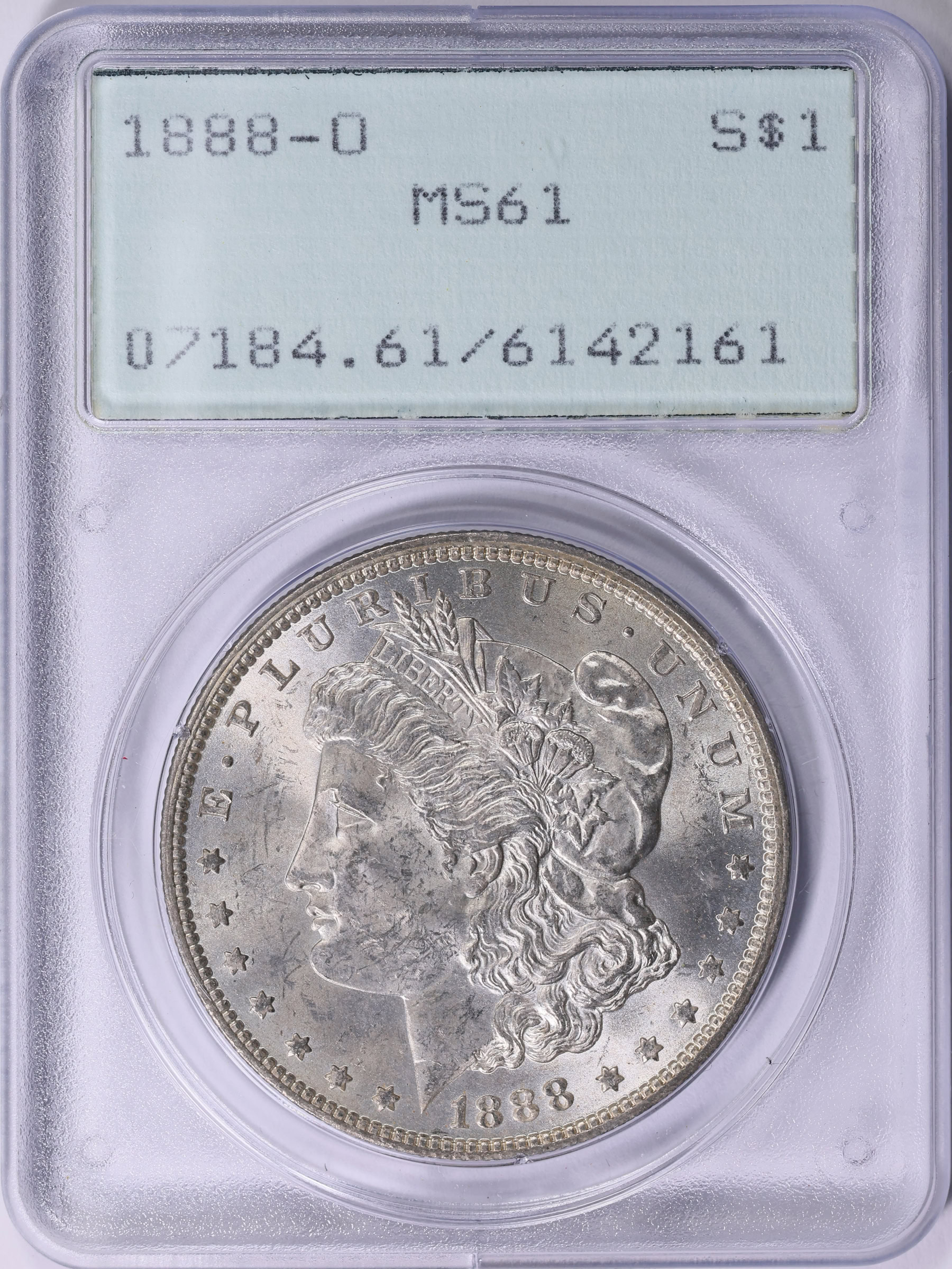 1888-O Morgan Silver Dollar PCGS MS-61 OGH (1st Gen) (Item 1782801) | GreatCollections Coin Auctions