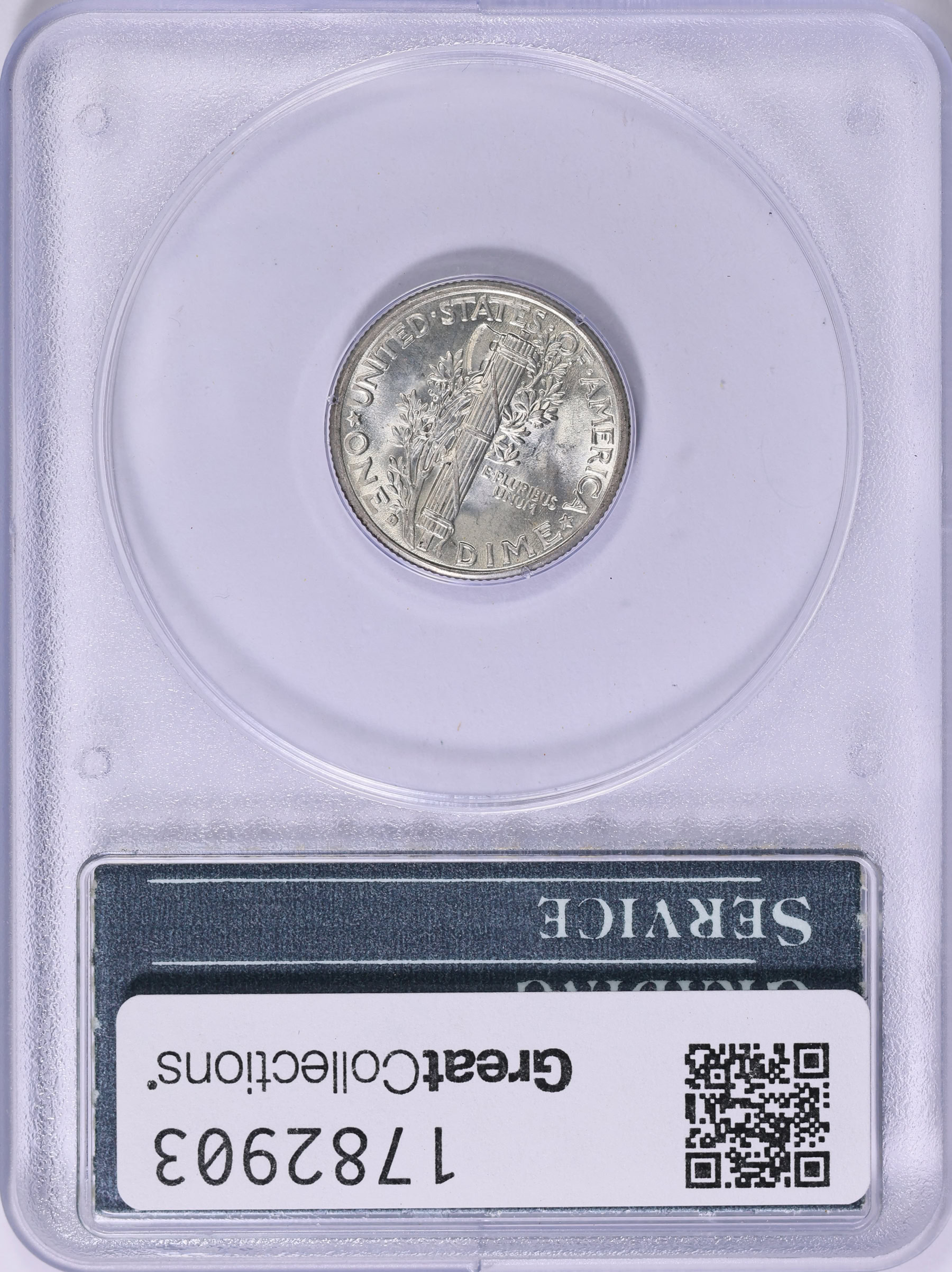 1942-D Mercury Dime PCGS MS-65 FB (CAC Green) OGH (1st Gen) (Item 1782903) | GreatCollections ...