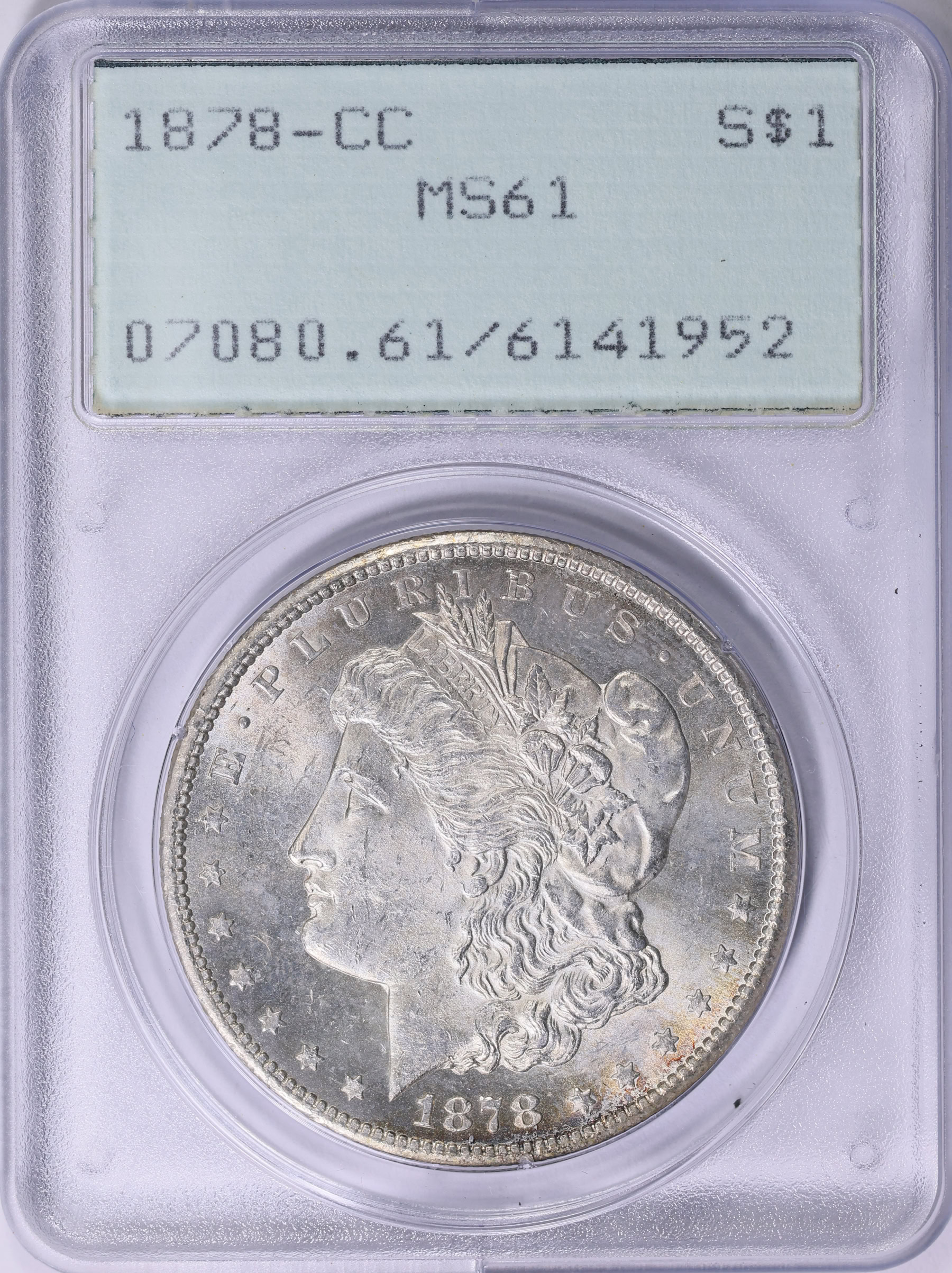 1878-CC Morgan Silver Dollar PCGS MS-61 OGH (1st Gen) (Item 1782987) | GreatCollections Coin ...